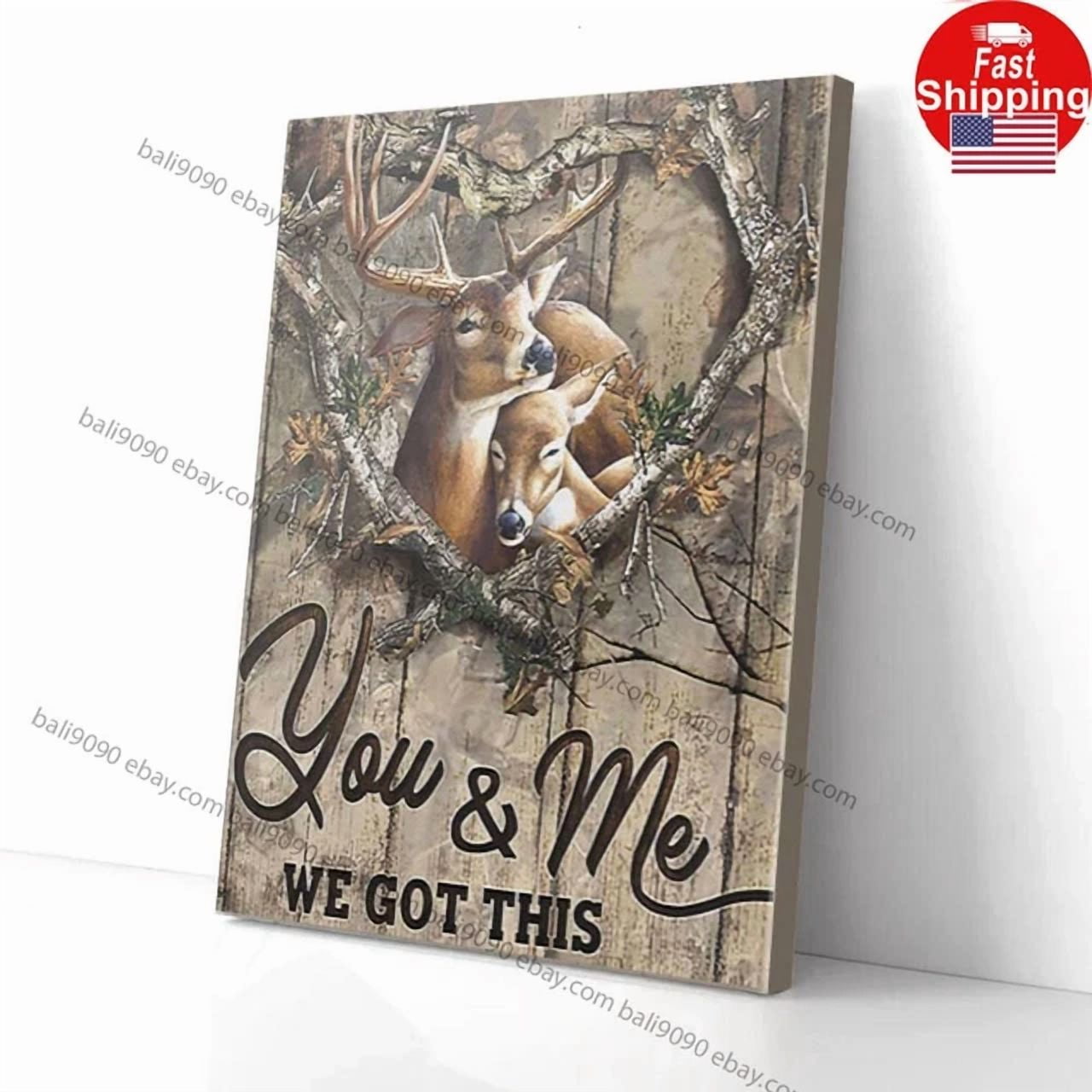 Dopaprint UNFRAMED PAPER POSTER You And Me We Got This Couple Deer ...