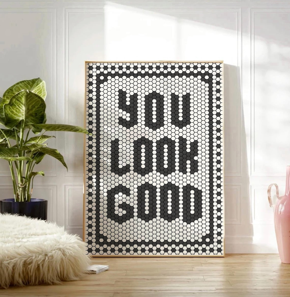 Dopaprint UNFRAMED PAPER POSTER You Look Good Print, Hexagon Bistro ...