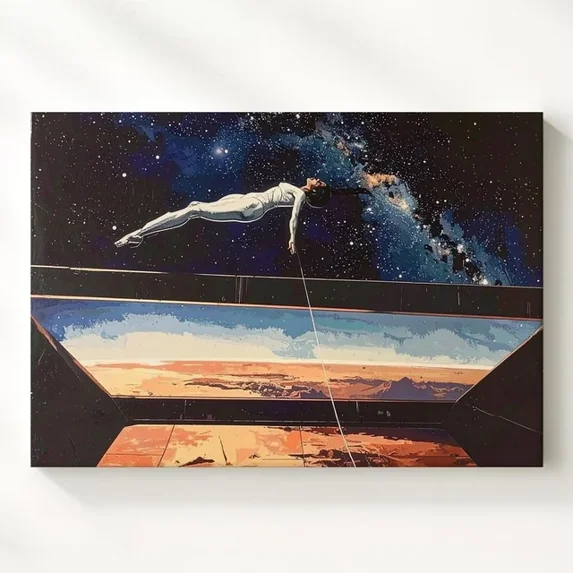 Dopaprint UNFRAMED PAPER POSTER Zero Gravity Space Station ...