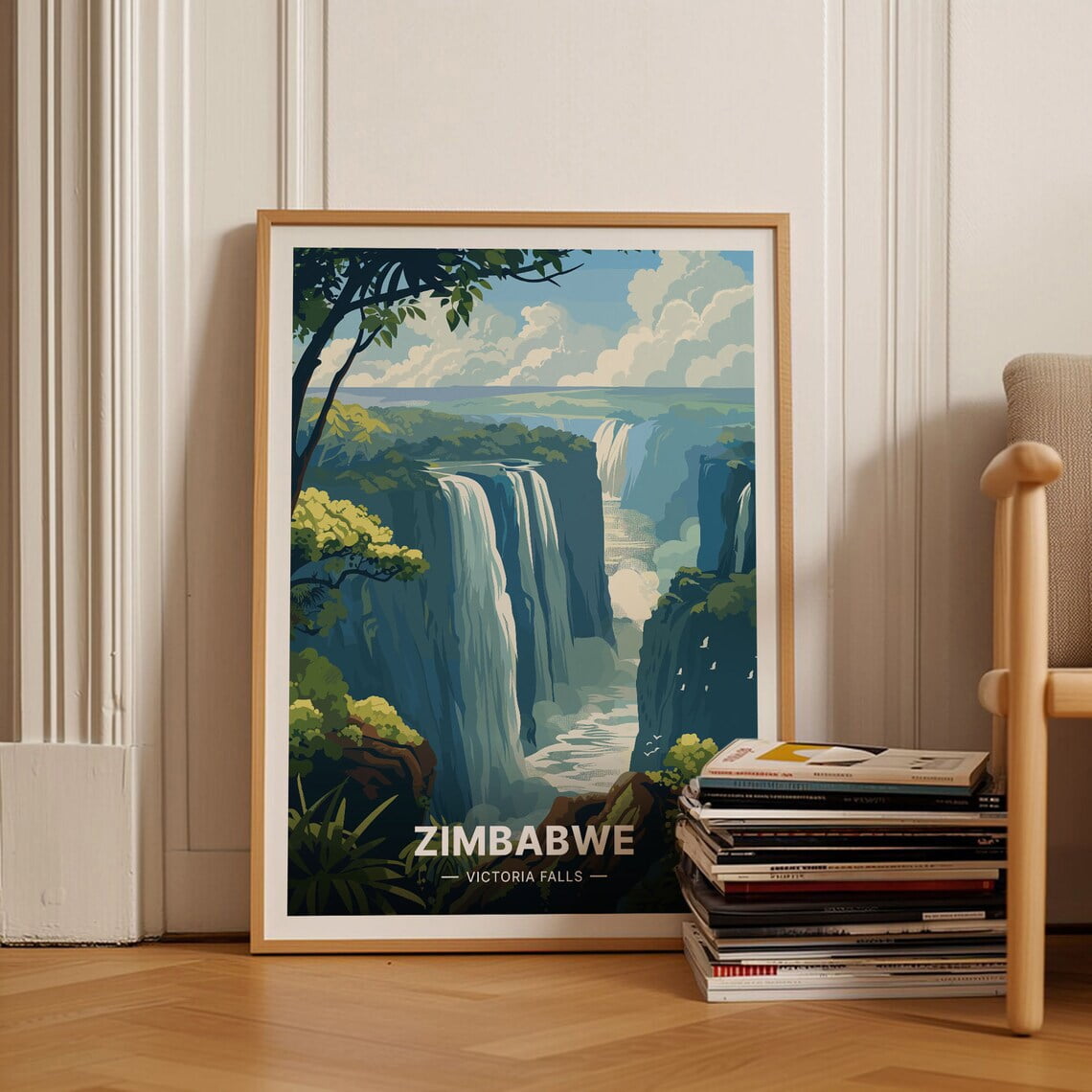 Dopaprint UNFRAMED PAPER POSTER Zimbabwe Africa Travel Poster, Vintage ...