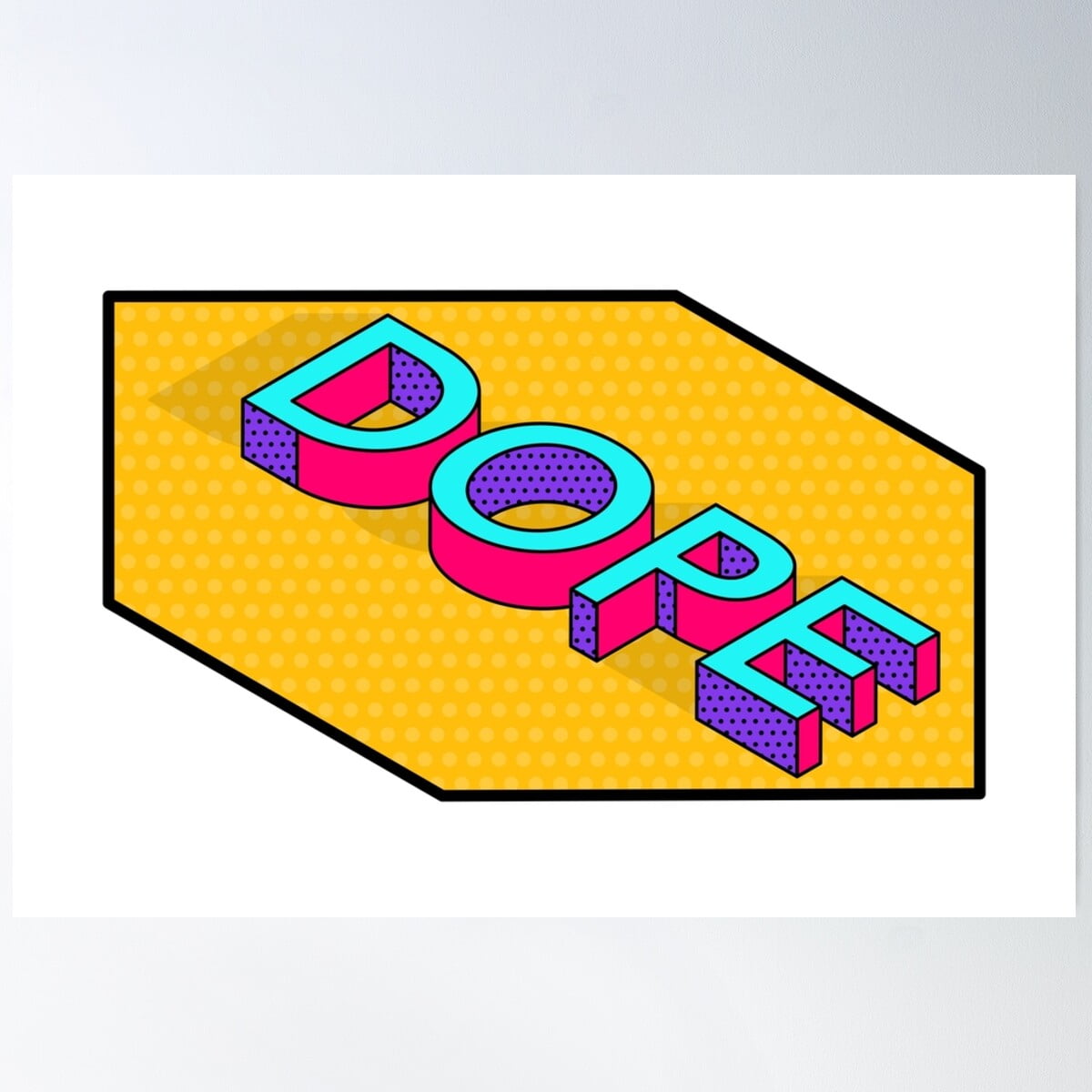 Dope Badge Poster Wall Art, Modern Wall Decor For Living Room Bedroom ...