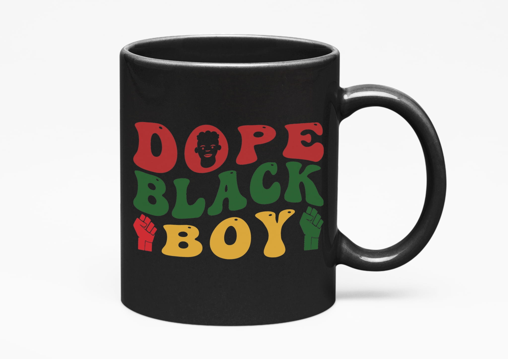 Dope Black Boy, African American Themed, Groovy Retro Wavy Text Merch ...