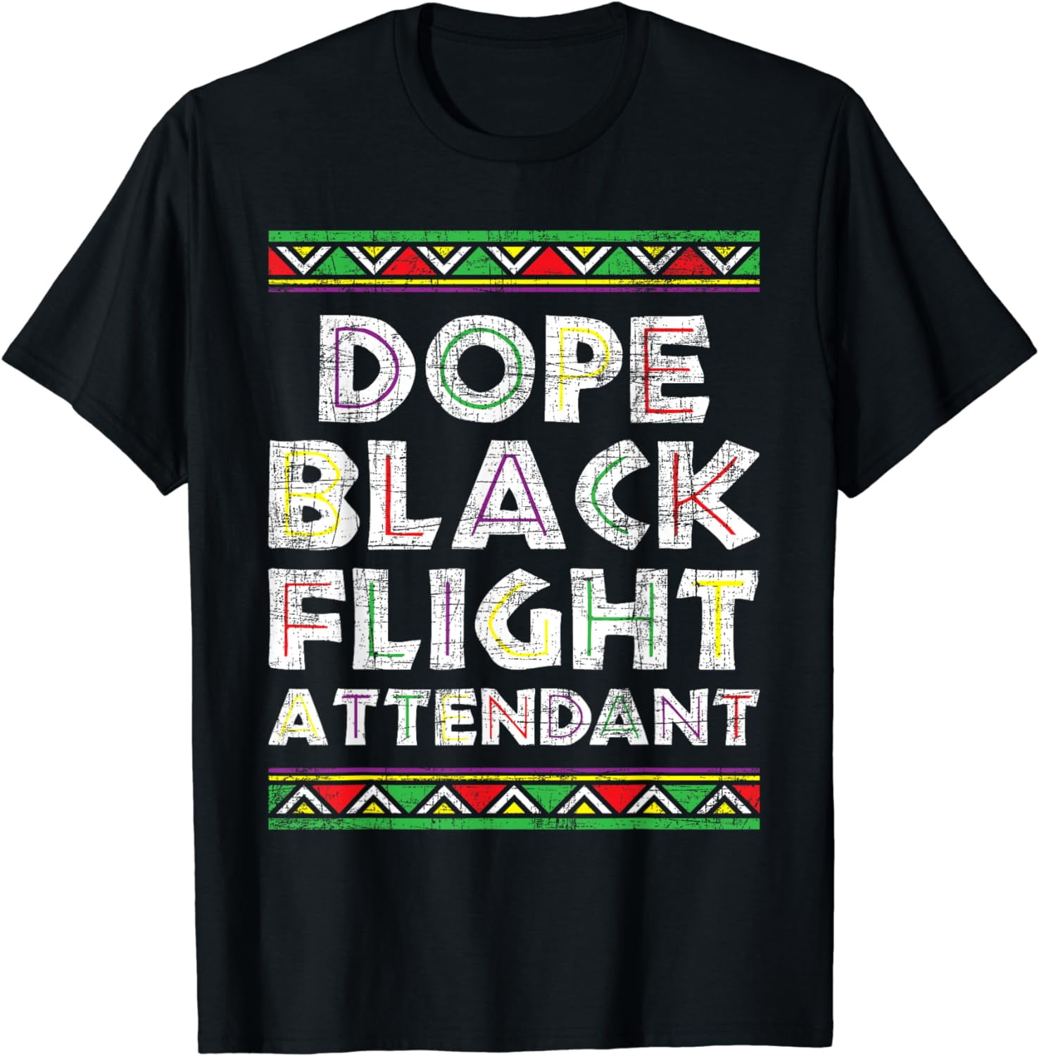 Dope Black Flight Attendant - African American Stewardess T-Shirt - Walmart.com
