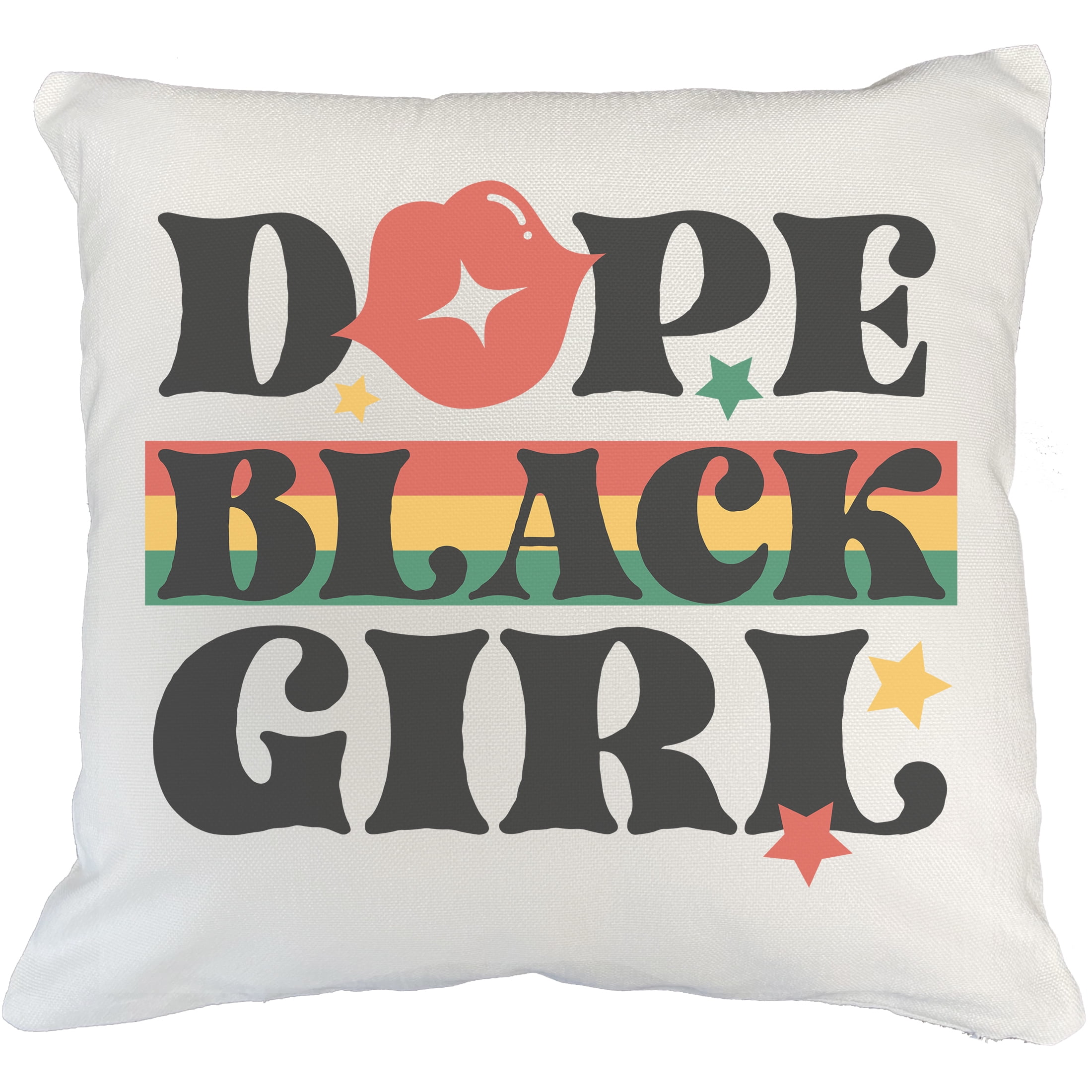 Dope Black Girl, Black History Month Art Merch Gift, White Pillow Case ...