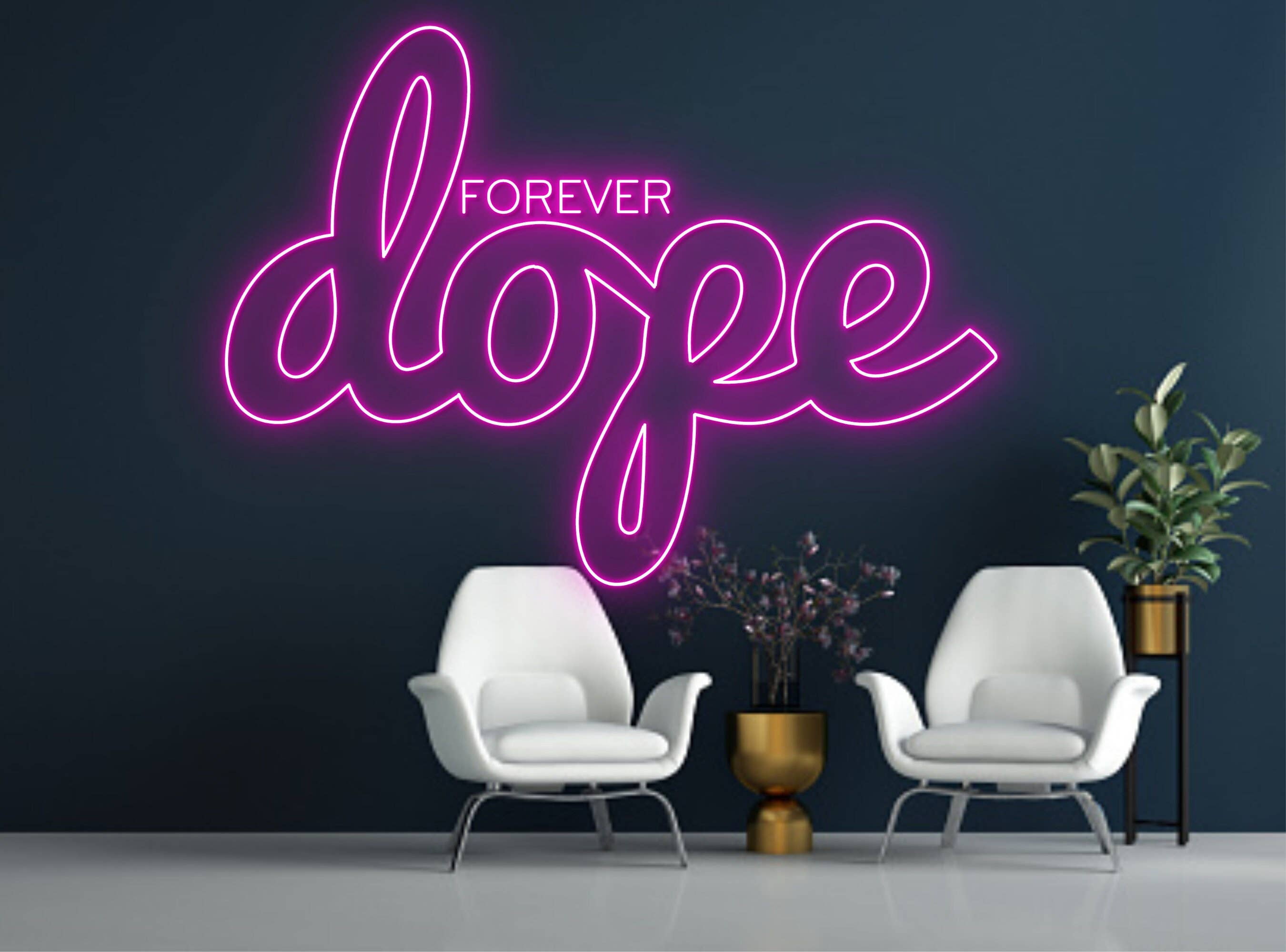 Dope Forever Neon Sign, Weed Leaf Neon Art Wall Decor - Walmart.com
