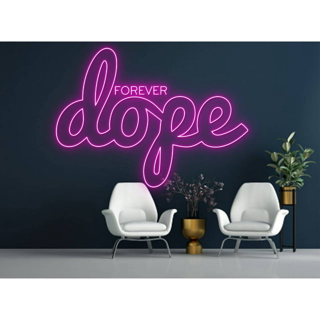 Dope Forever Neon Sign, Weed Leaf Neon Art Wall Decor - Walmart.com
