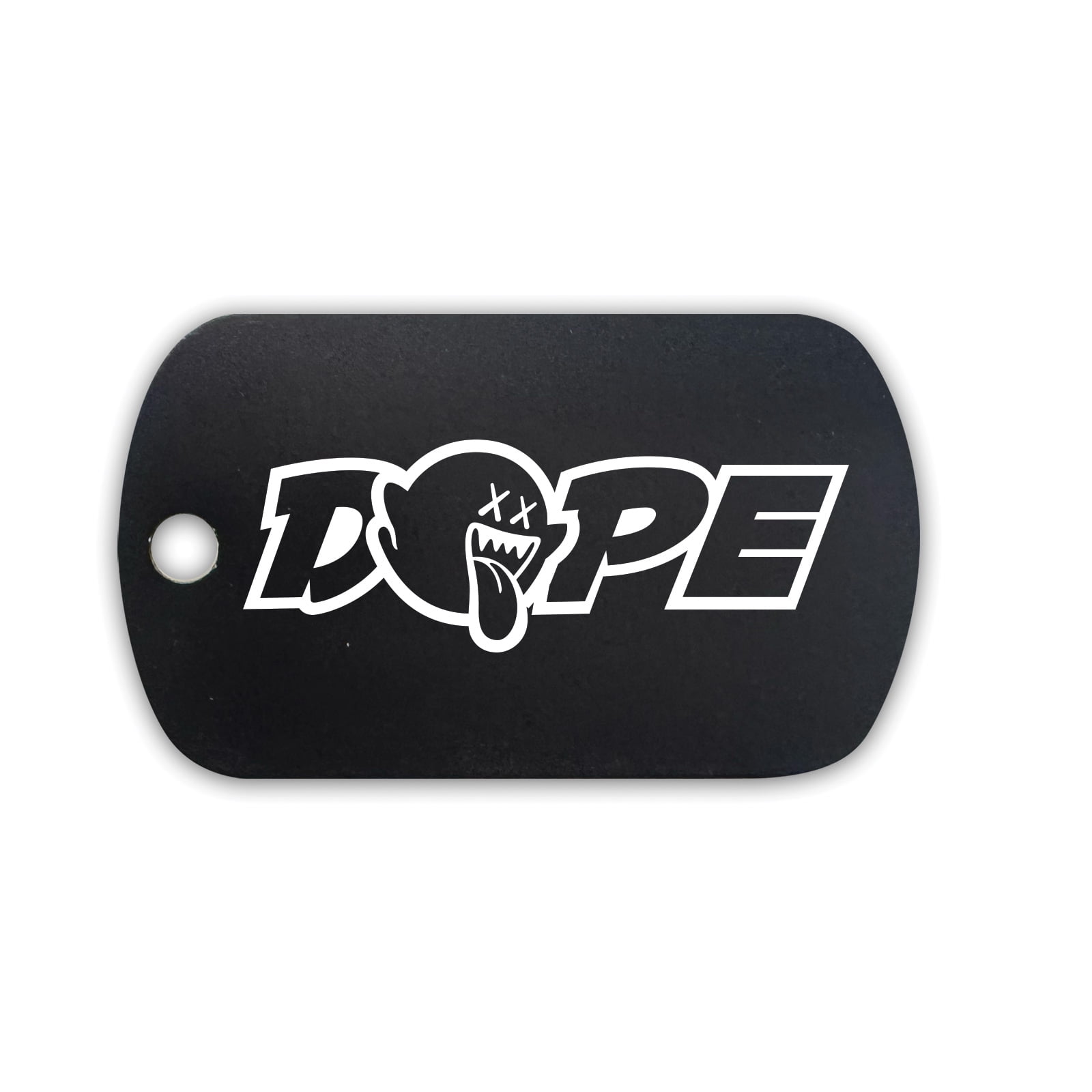 Dope Ghost GI Dog Tag Aluminum Keychain jdm racing tuner import drift ...