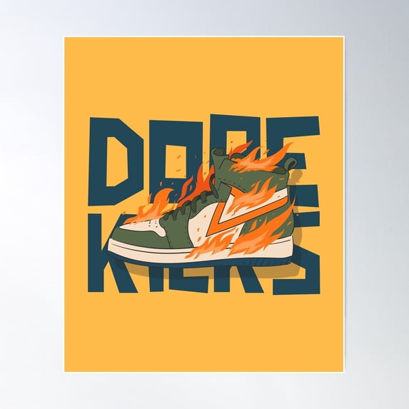 Dope Kicks Poster Wall Art, Modern Wall Decor For Living Room Bedroom ...