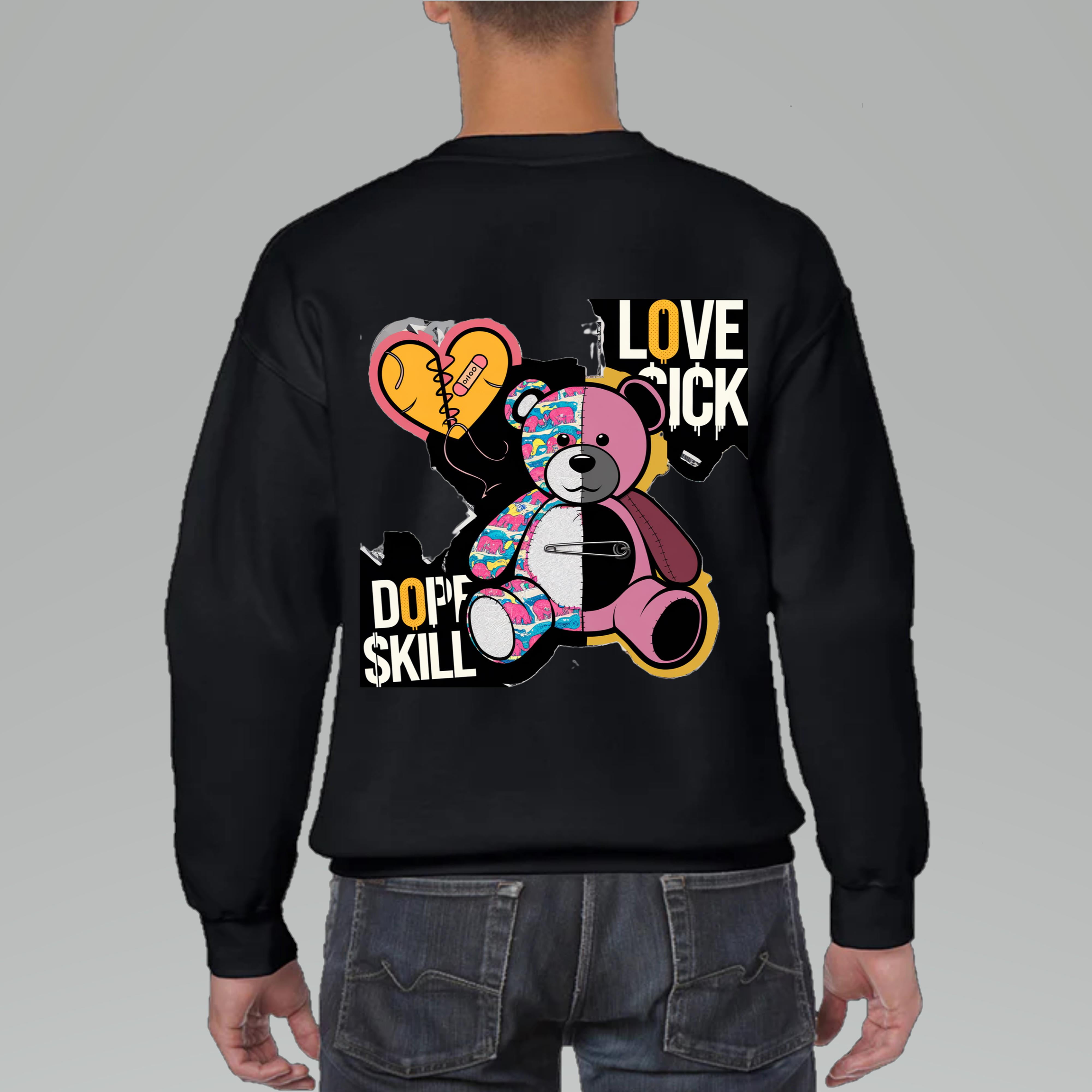 DopeSkill Valentine's Day SWEATSHIRT FOR MEN, Love Sick Graphic for 2025,Seasonal Design ...