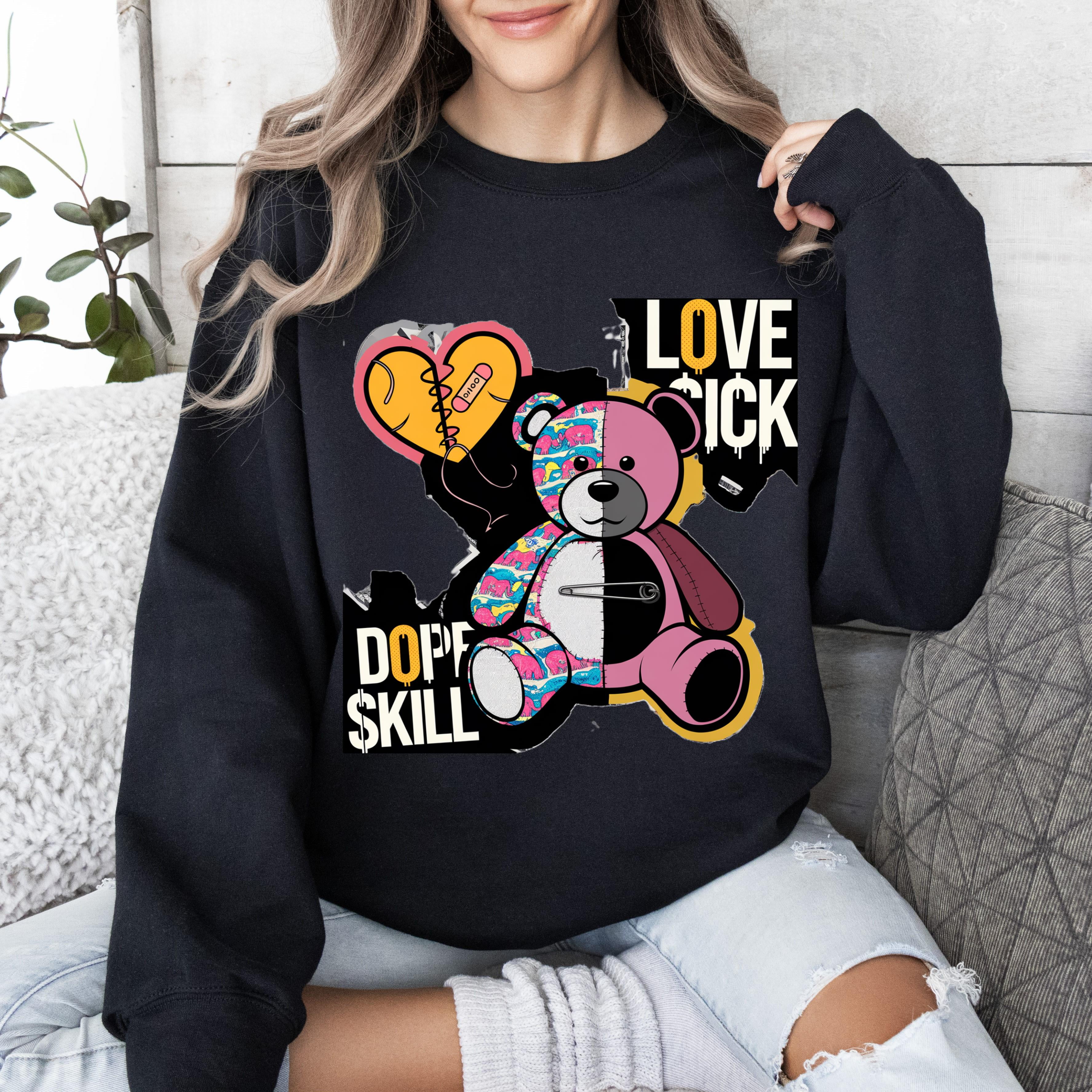 DopeSkill Valentine's Day SWEATSHIRT FOR WOMEN, Love Sick Graphic for 2025,Seasonal Design ...