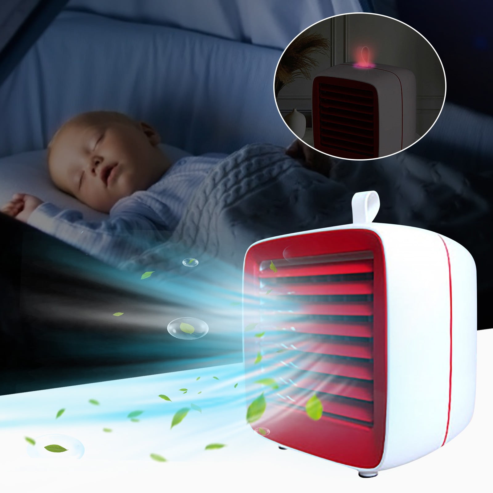 Meigap Air Conditioning Fan Mini Handhold Fan Portable Small Outdoor ...