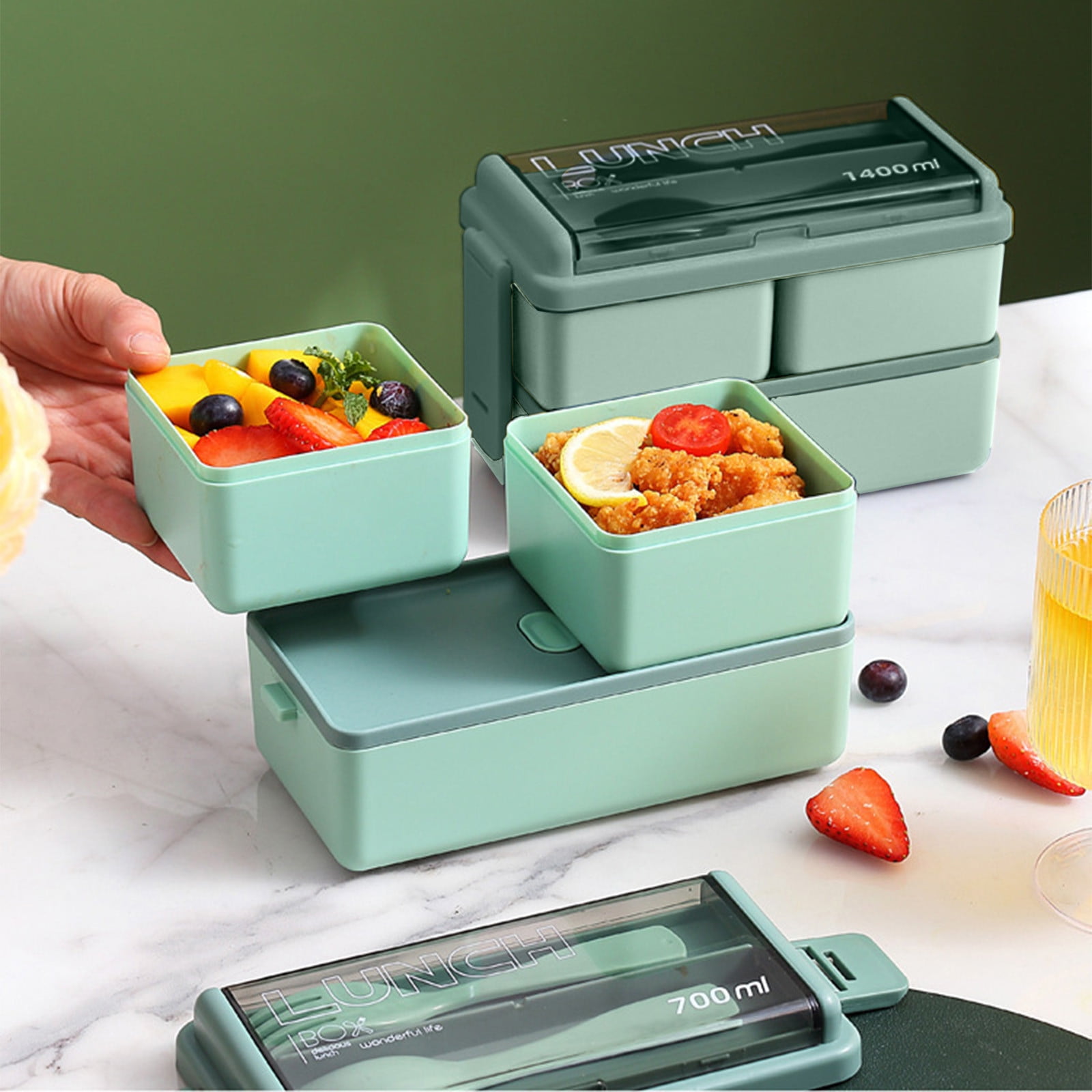 Dopebox Bento Box Lunch Containers for Work Leak-Proof With 3 ...