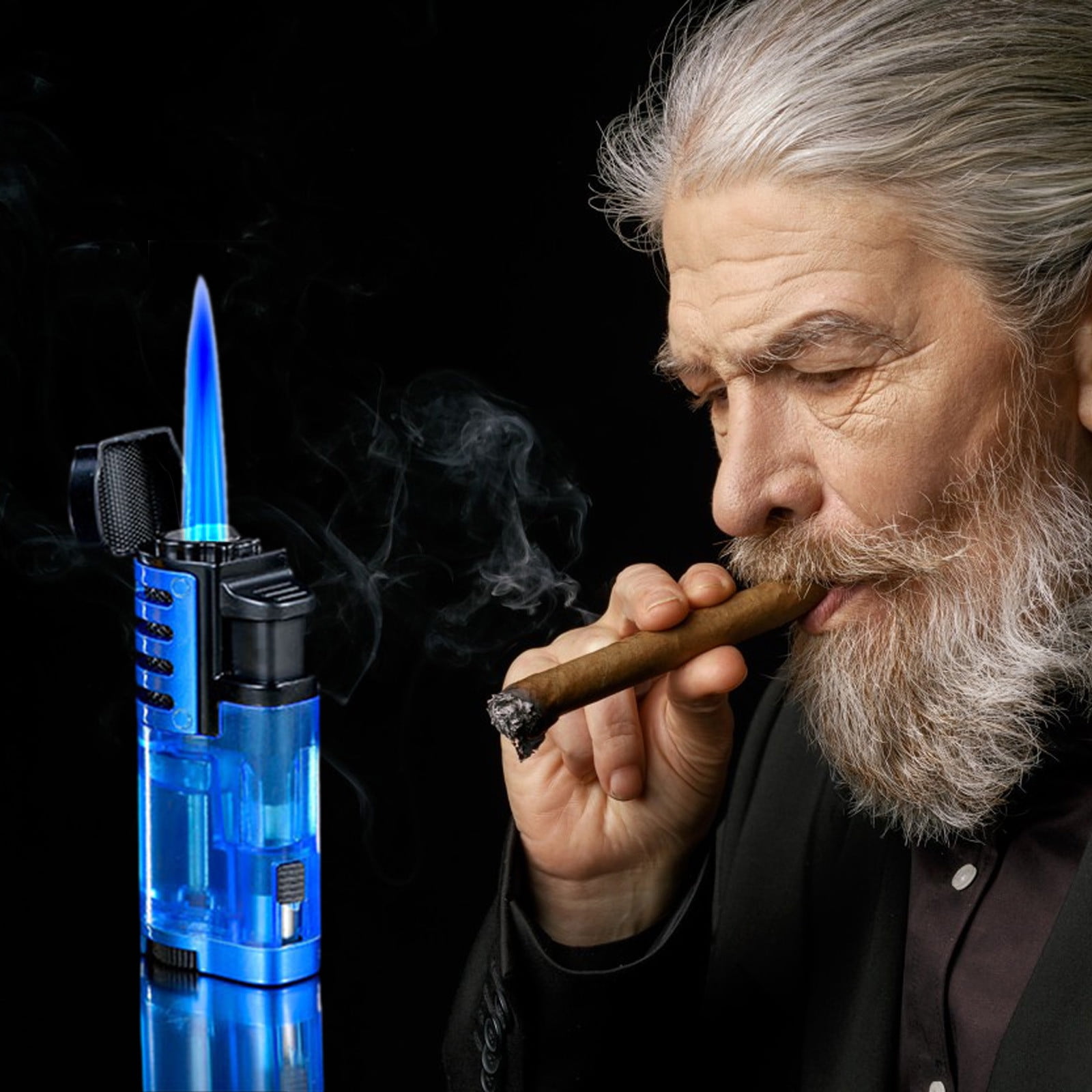 Dopebox Clearance Outdoor Windproof Lighter Torch Lighter Three Jets ...