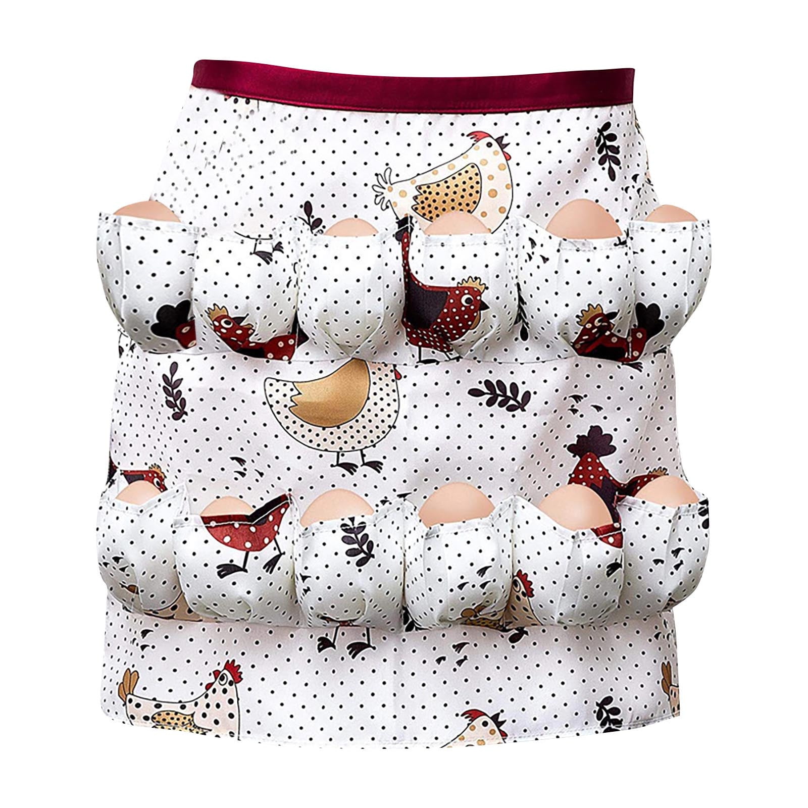 Dopebox Egg Apron, 12 Deep Pockets Egg Gathering Holding Apron ...