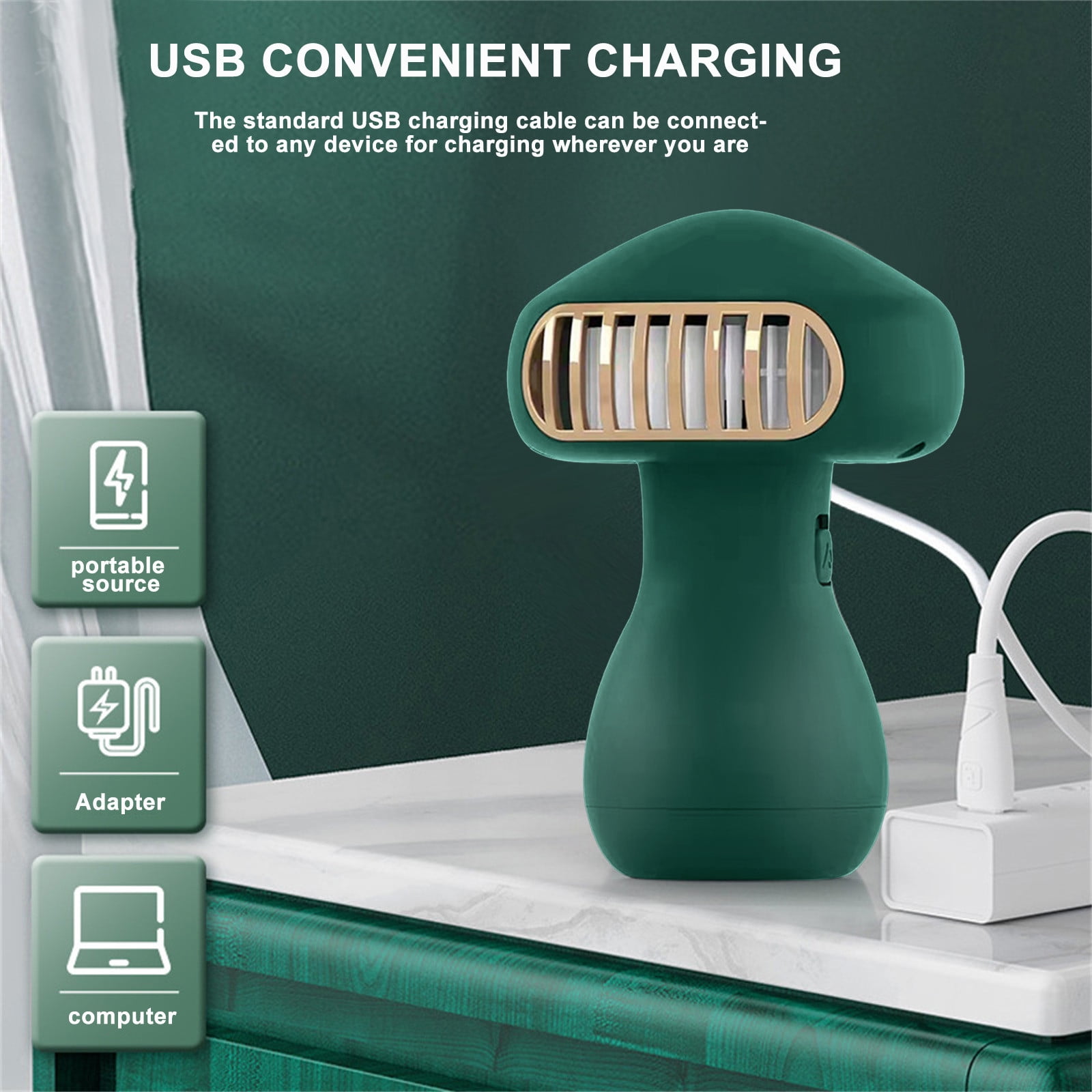 Meigap Evaporative Air Cooler Tower Fan USB Mini Fan With 3-Speed ...