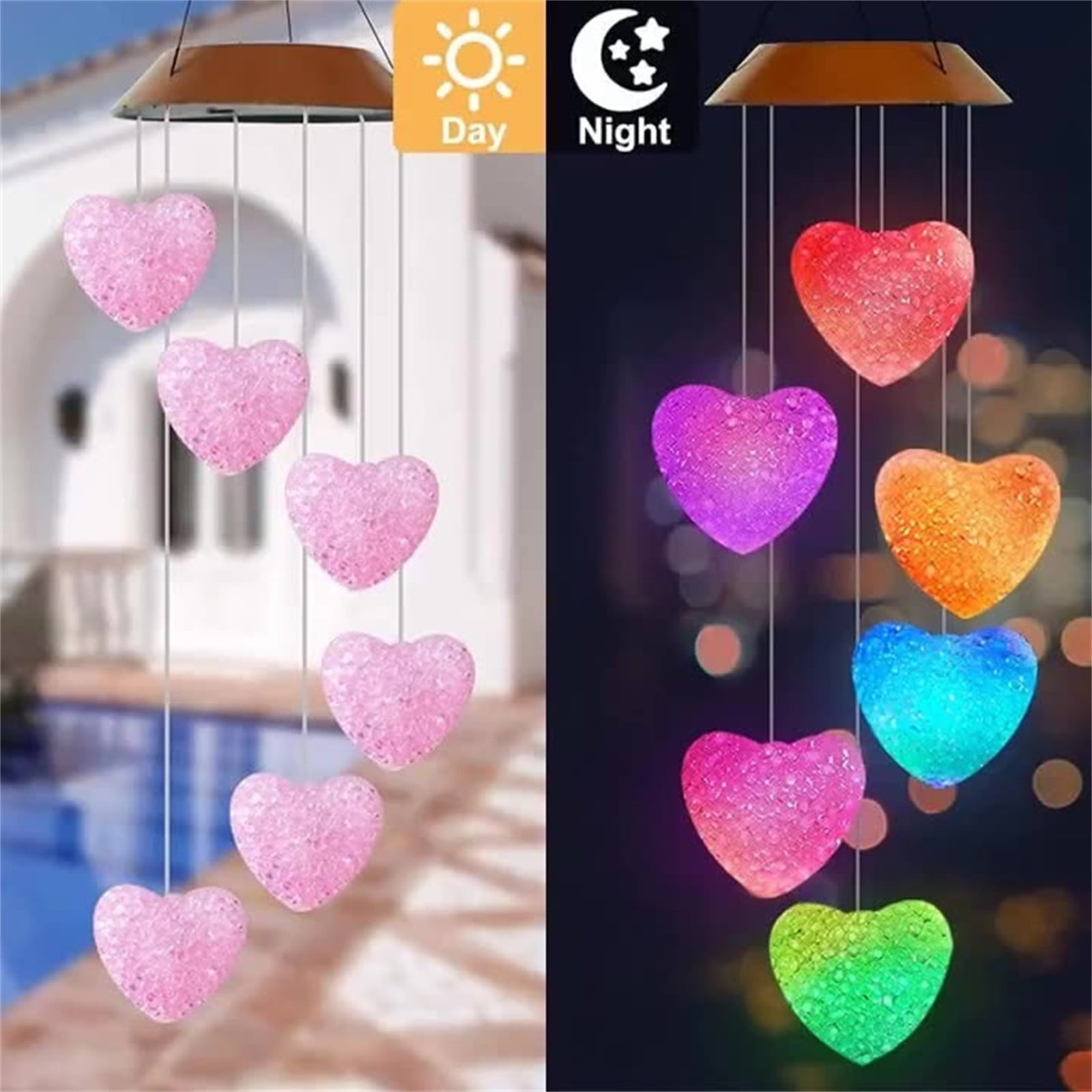 Dopebox Farmhouse Patio Decor Solar Wind Chime Light, LED Hanging Light ...