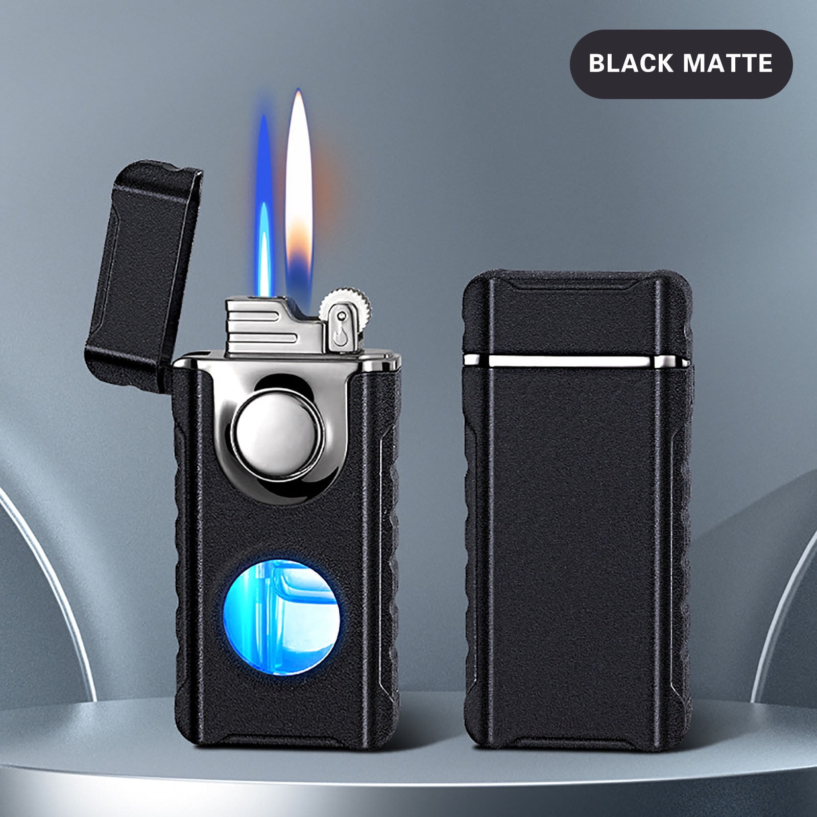 Dopebox Garden Clearance Flame Lighter With LED Blue Light Visible Tank ...