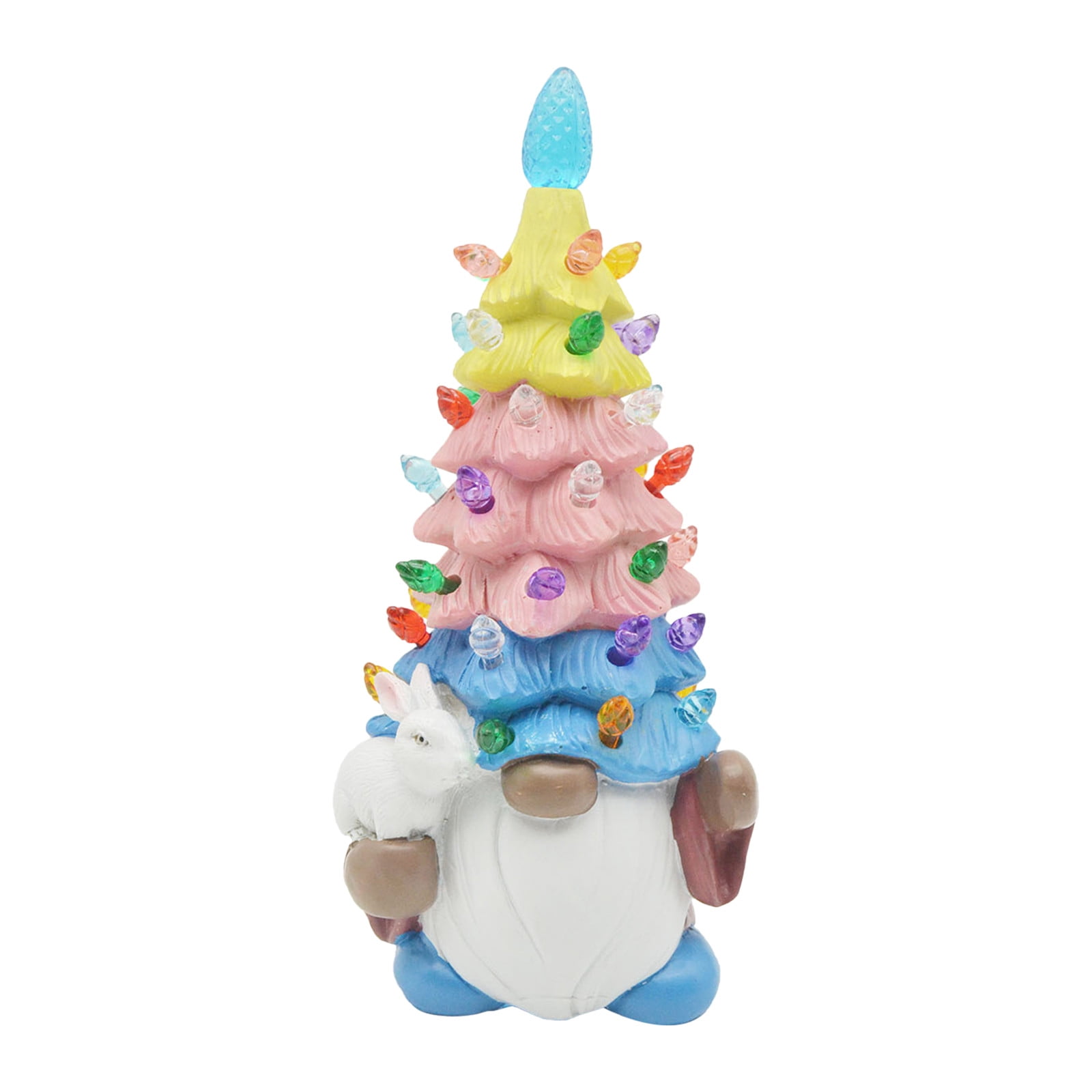Dopebox Gnome Easter Ceramic Tree, Lighted Easter Gnomes Tree ...
