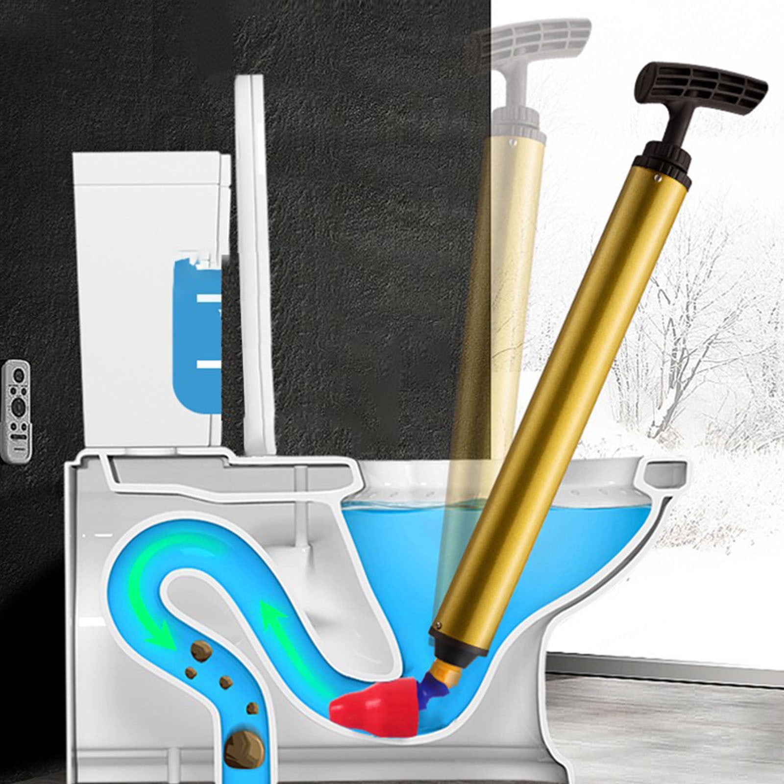 Dopebox High Pressure Toilet Unblock One Shot, Toilet Plunger, Toilet ...