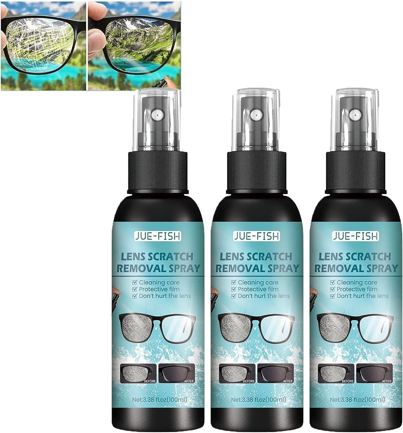 Dopebox Lens Scratch Removal Spray, Eyeglass Windshield Glass Repair ...