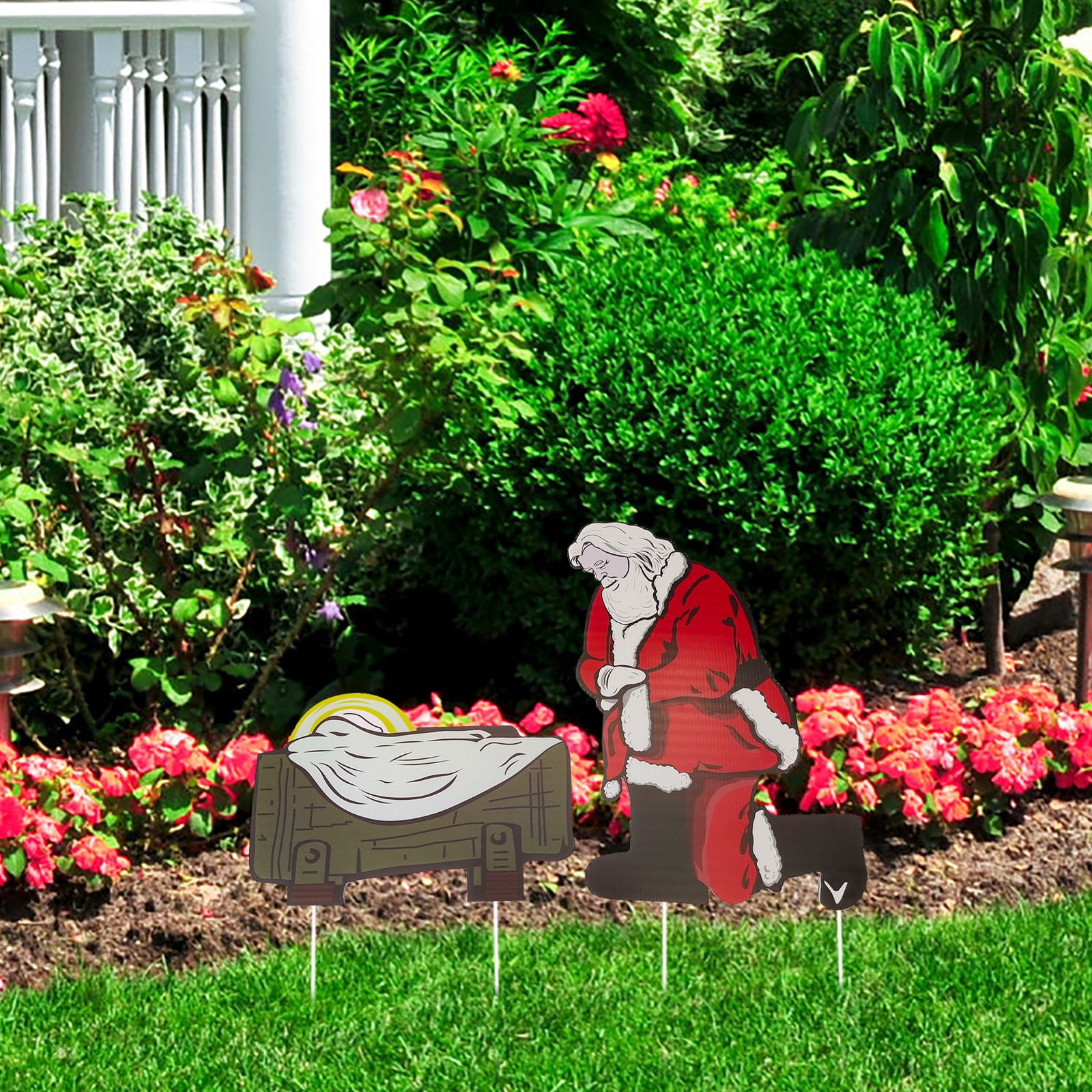 Dopebox Patio Decor Clearance Christmas Scene Courtyard Display Card ...