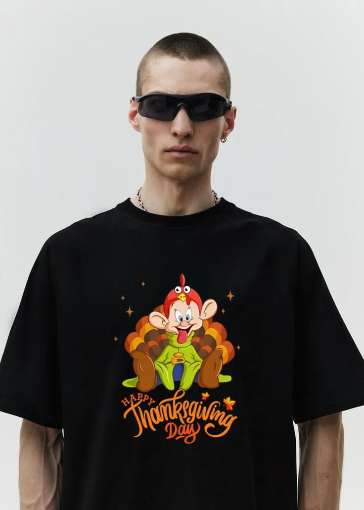 Dopey Dwarf Turkey Wings Thanks T-Shirt Giving Humor, for men & women ...