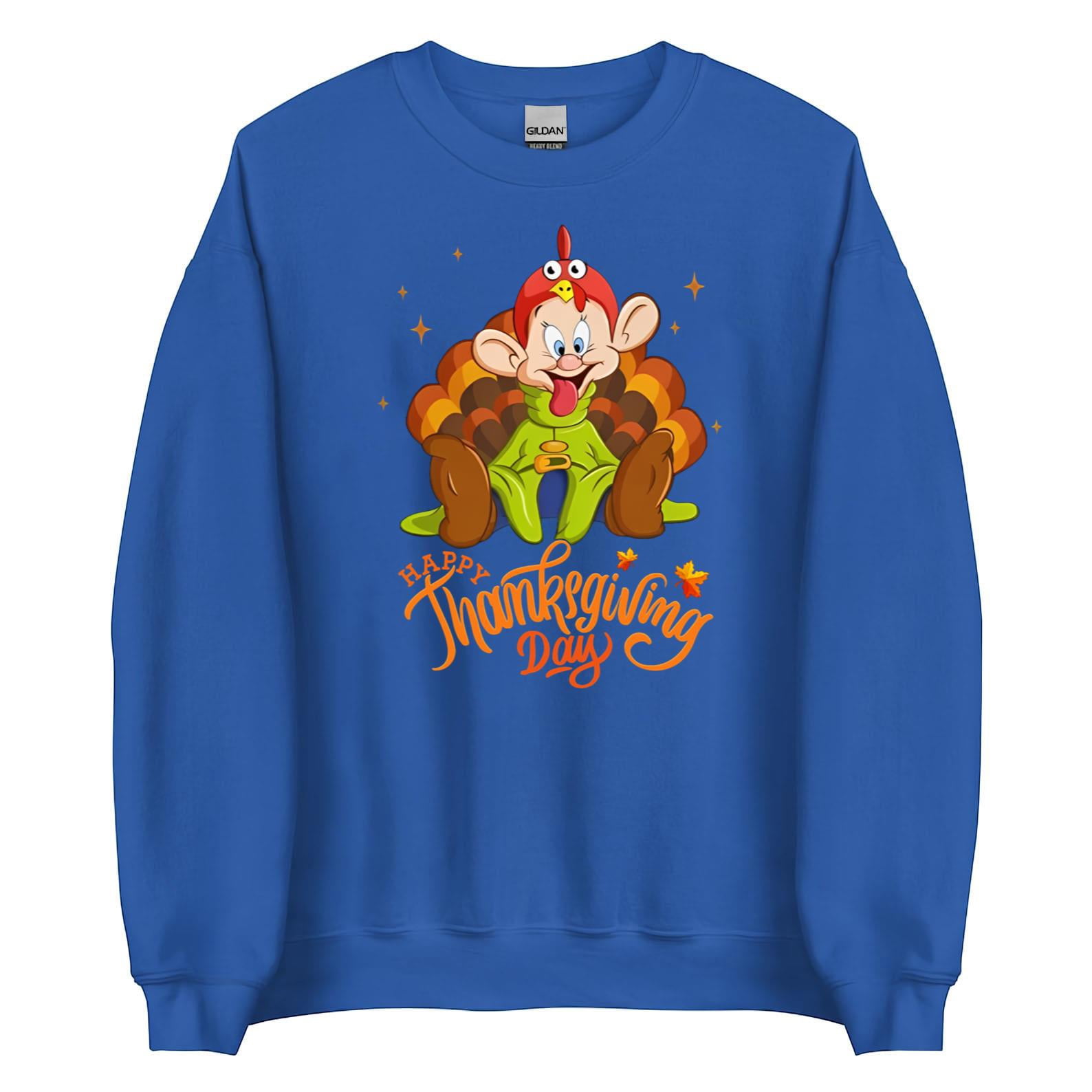 Dopey Dwarf With Turkey Wings Happy Thanksgiving Day Tshirt Women ...
