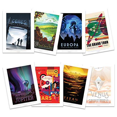 Doppelganger33 LTD NASA Poster Space Grand Tour Travel Advert Pack x 8 ...