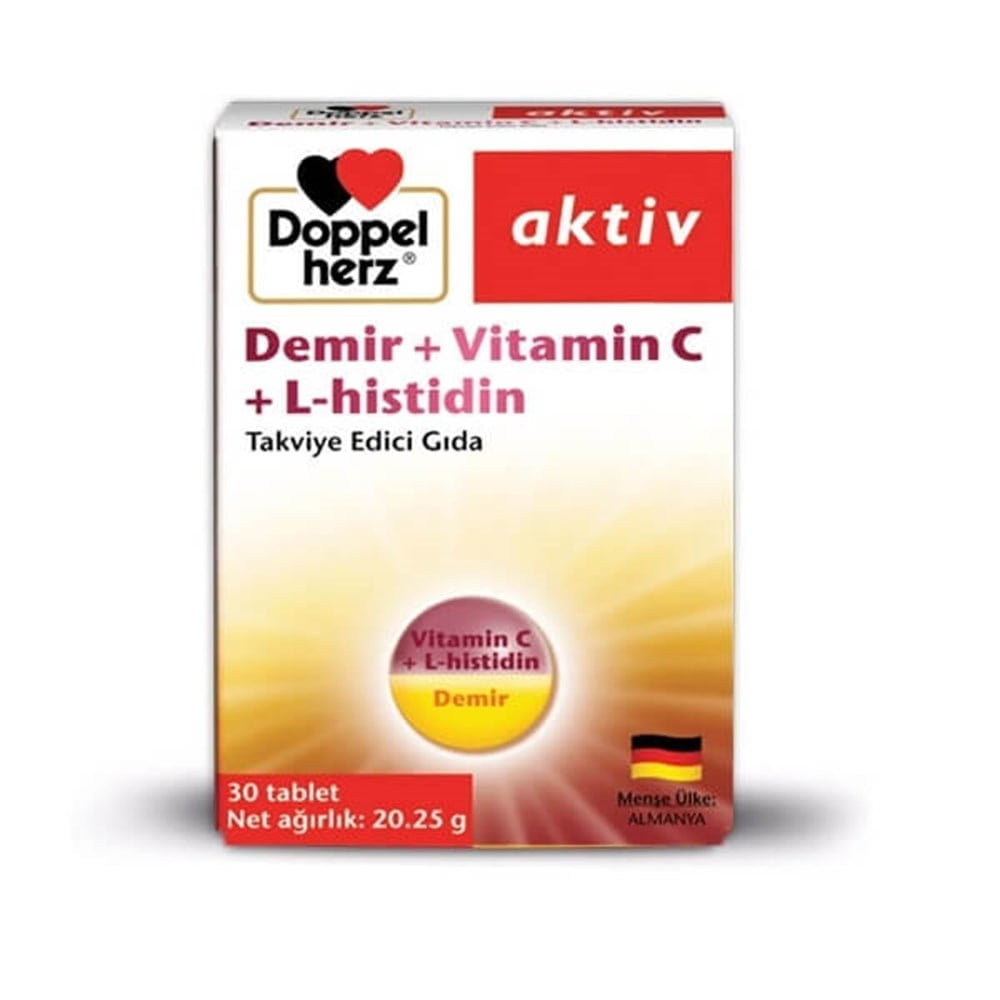 Doppelherz Active Iron + Vitamin C + L-histidine 30 Tablets - Walmart.com