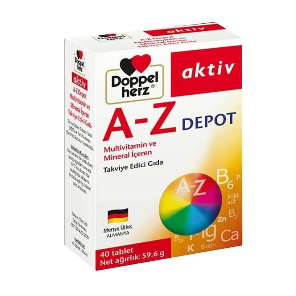 Doppelherz Multivitamin A-Z Depot 40 Tablets - Walmart Business Supplies