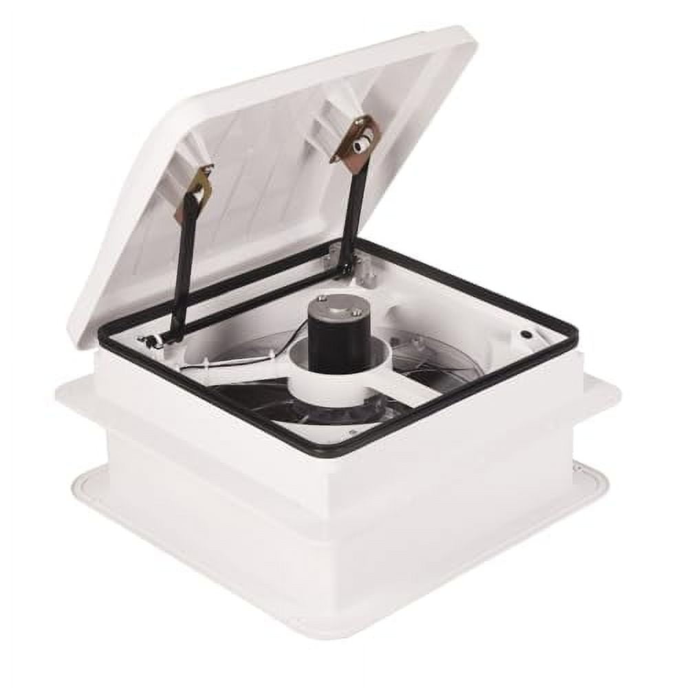 Doppy 14" RV Roof Vent Fan, 12V Vent Fan 12" Diameter w/White lid, 4 Speed Air Ventilation ...