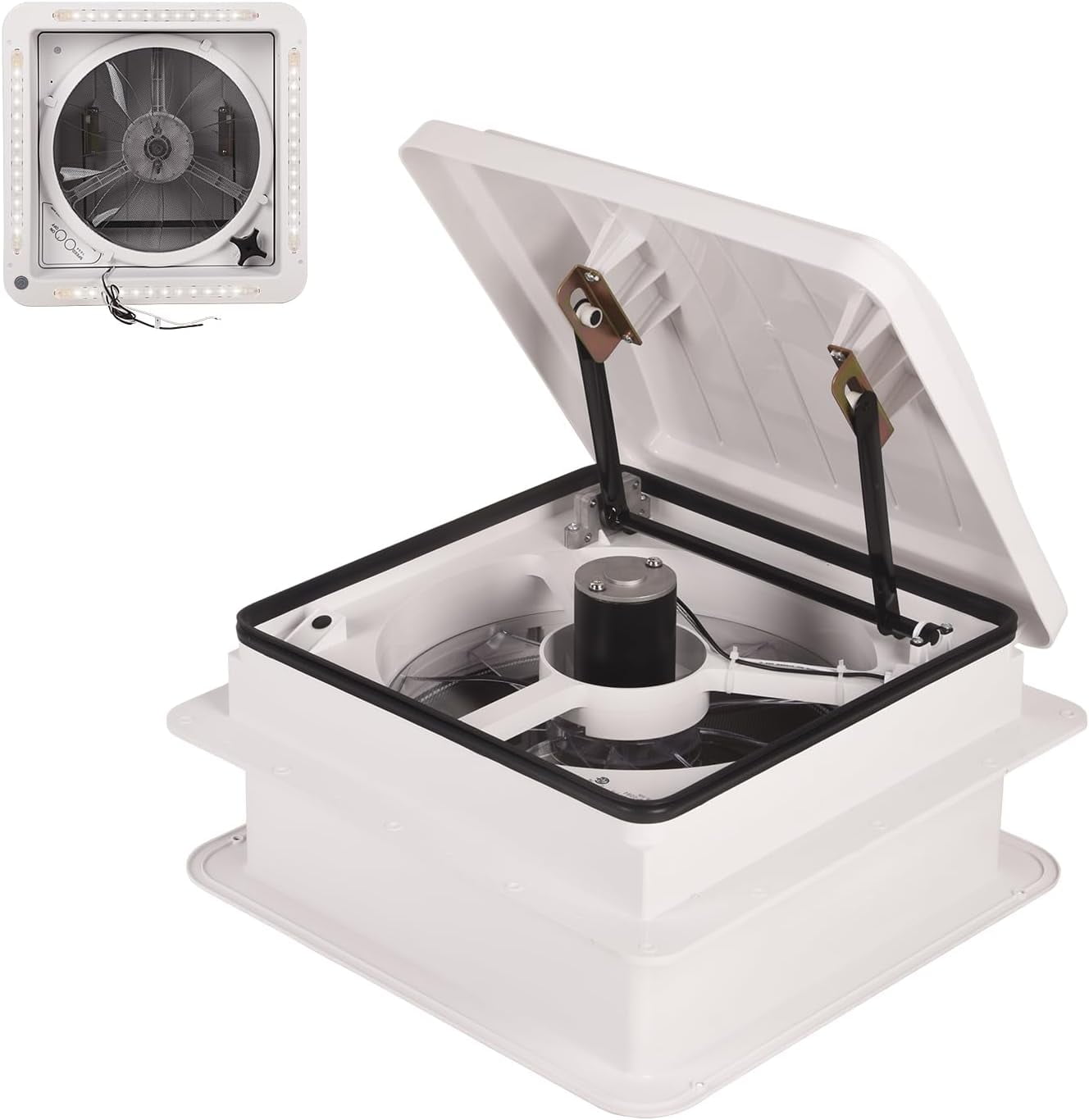 Customer reviews for Doppy 14" RV Roof Vent Fan 4 Speed With Led Light ...