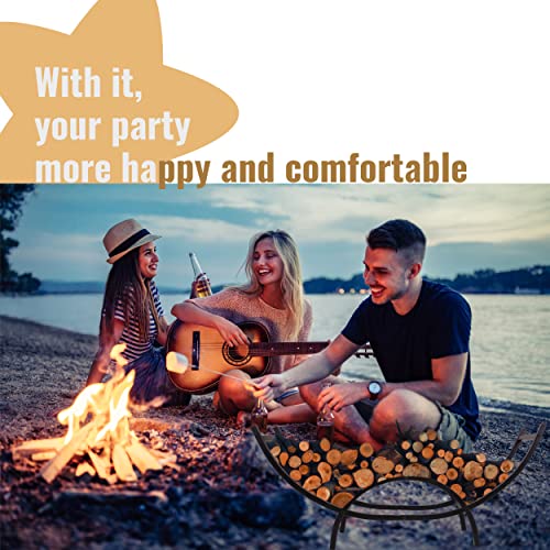 Doppy Curved Firewood Rack,40 Inch Heavy Duty Large Curved Indoor ...