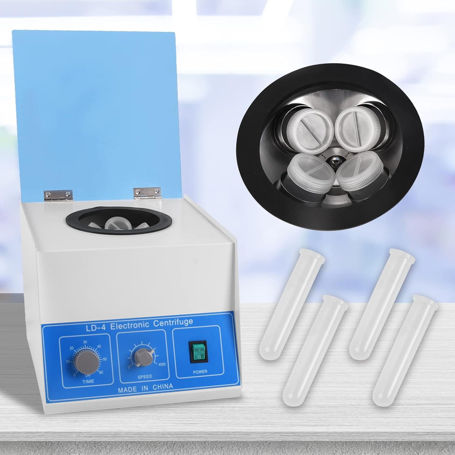 Doppy Electric Lab Benchtop Centrifuge,Centrifuge Machine Benchtop with Timer and Speed Control ...