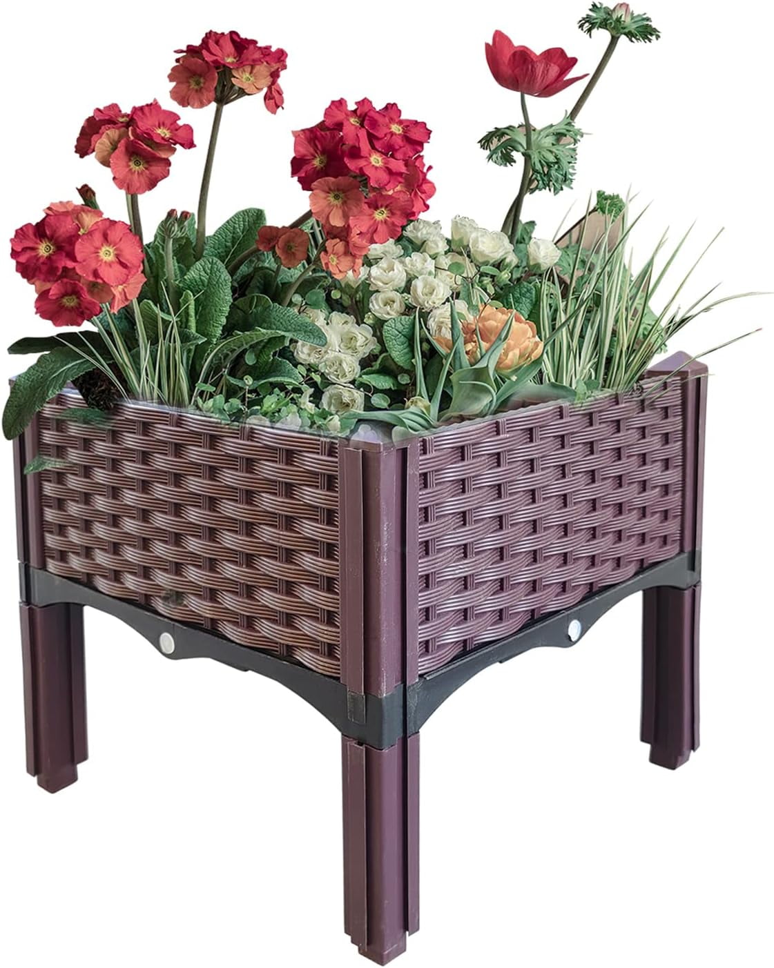 Doppy Plastic Raised Garden Bed,Planter Boxes Raised Garden Bed with ...