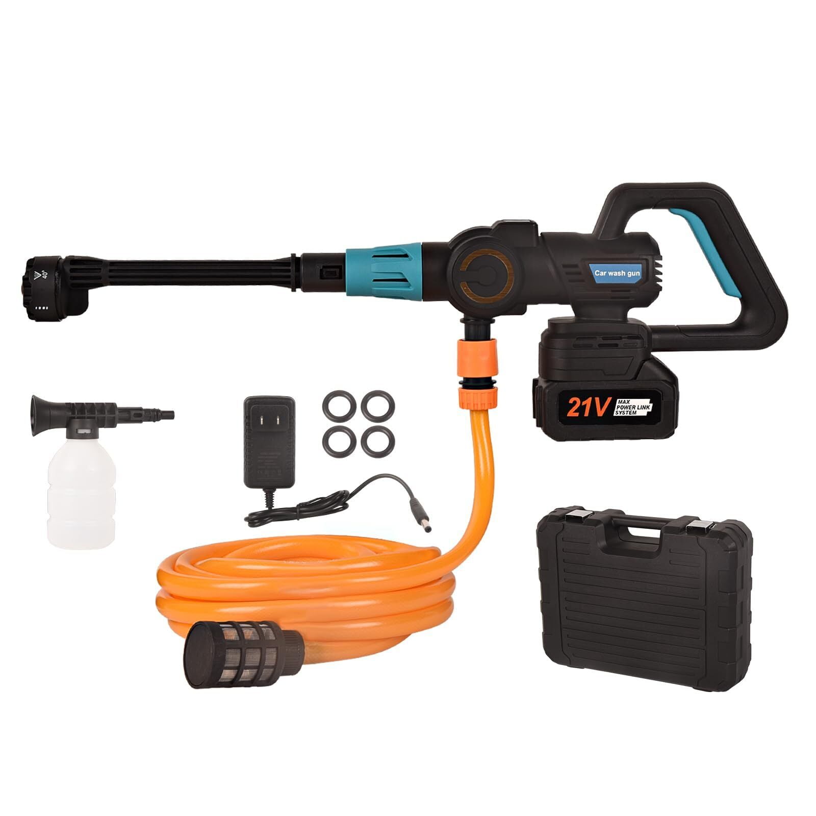 Doppy Portable Cordless Pressure Washer 6in1 Nozzle 3-Speed Adjustment ...