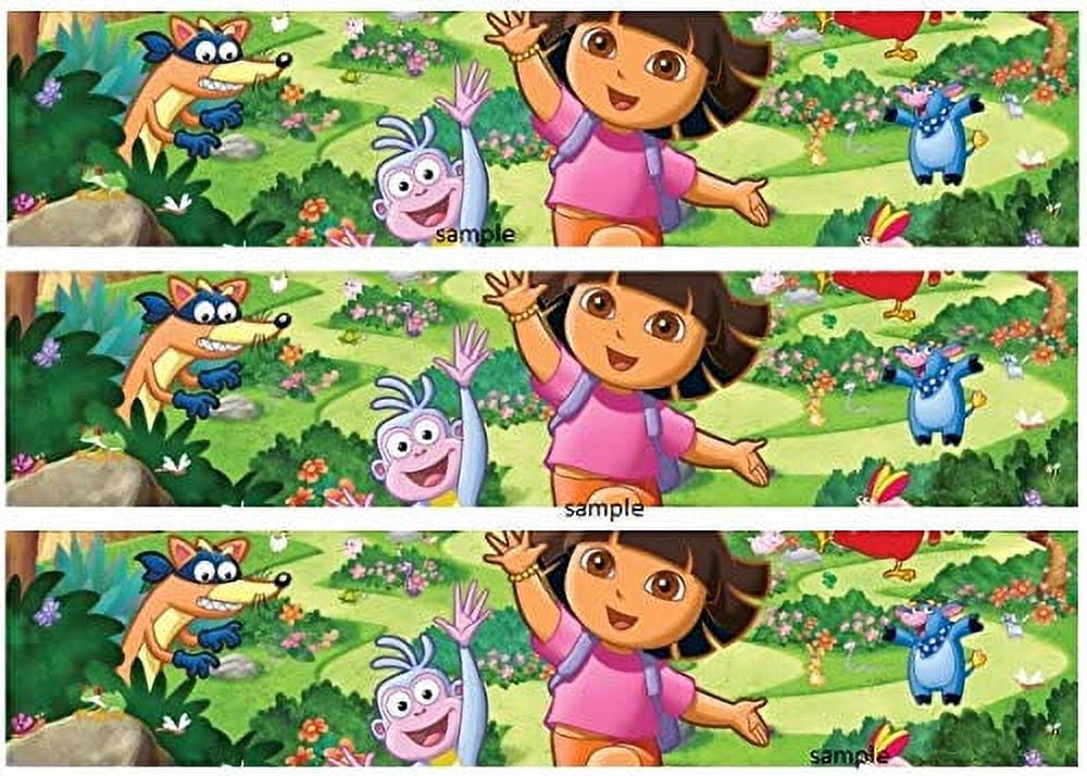 Dora Designer Strips Edible Cake Border Design Toppers - Walmart.com