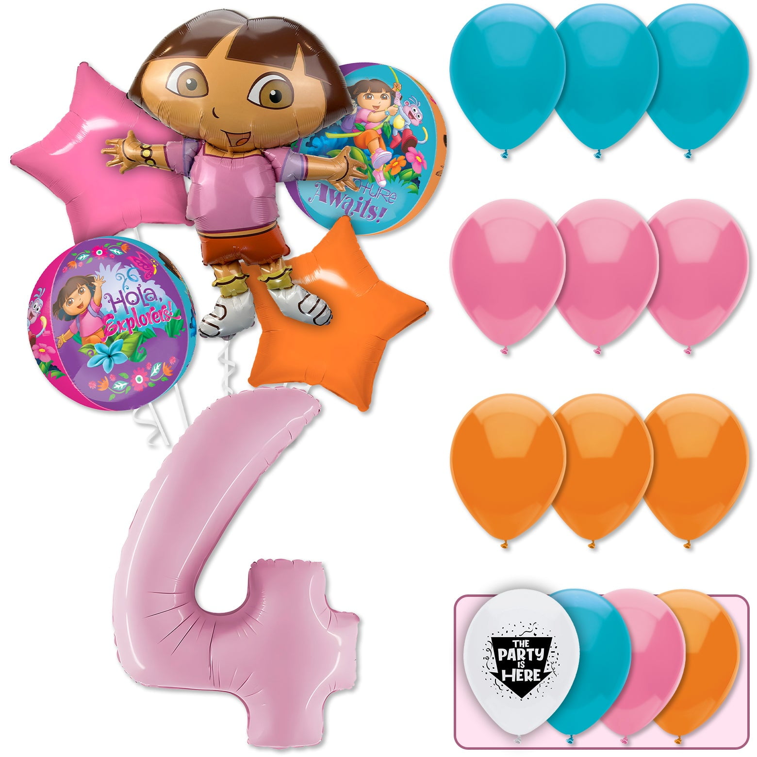Dora the Explorer Balloons Bouquet Kit - Kids Party Decor Decoration ...