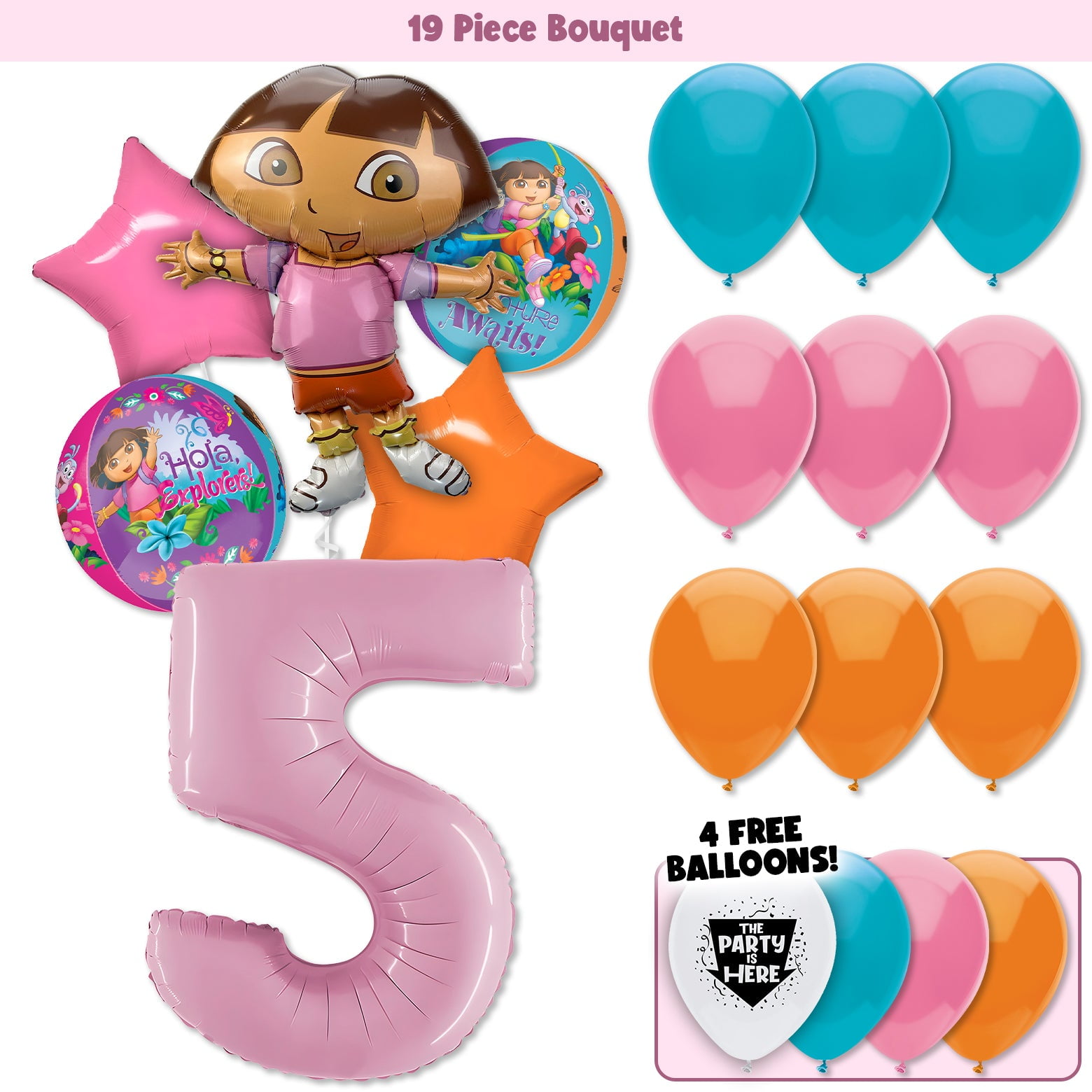 Dora the Explorer Colorful Balloon Bouquet Kit - Walmart.com
