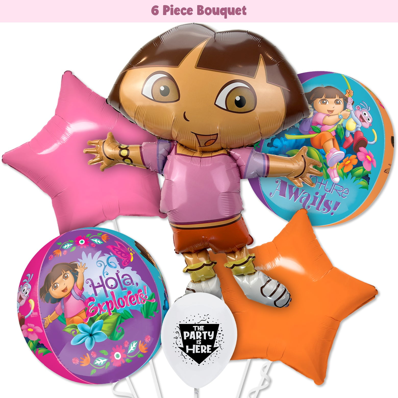 Dora the Explorer Balloons Bouquet Kit - Kids Party Decor Decoration ...