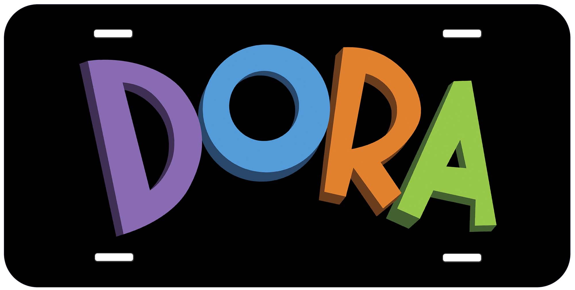 Dora Decor Novelty Flat Car Auto License Plate - Walmart.com