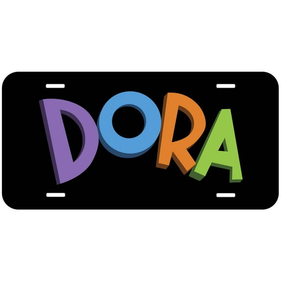 Dora Decor Novelty Flat Car Auto License Plate - Walmart.com