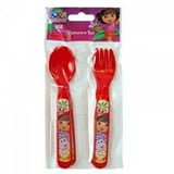 Dora The Explorer 4 Piece Plastic Flatware Set Spoon And Fork - Boots ...