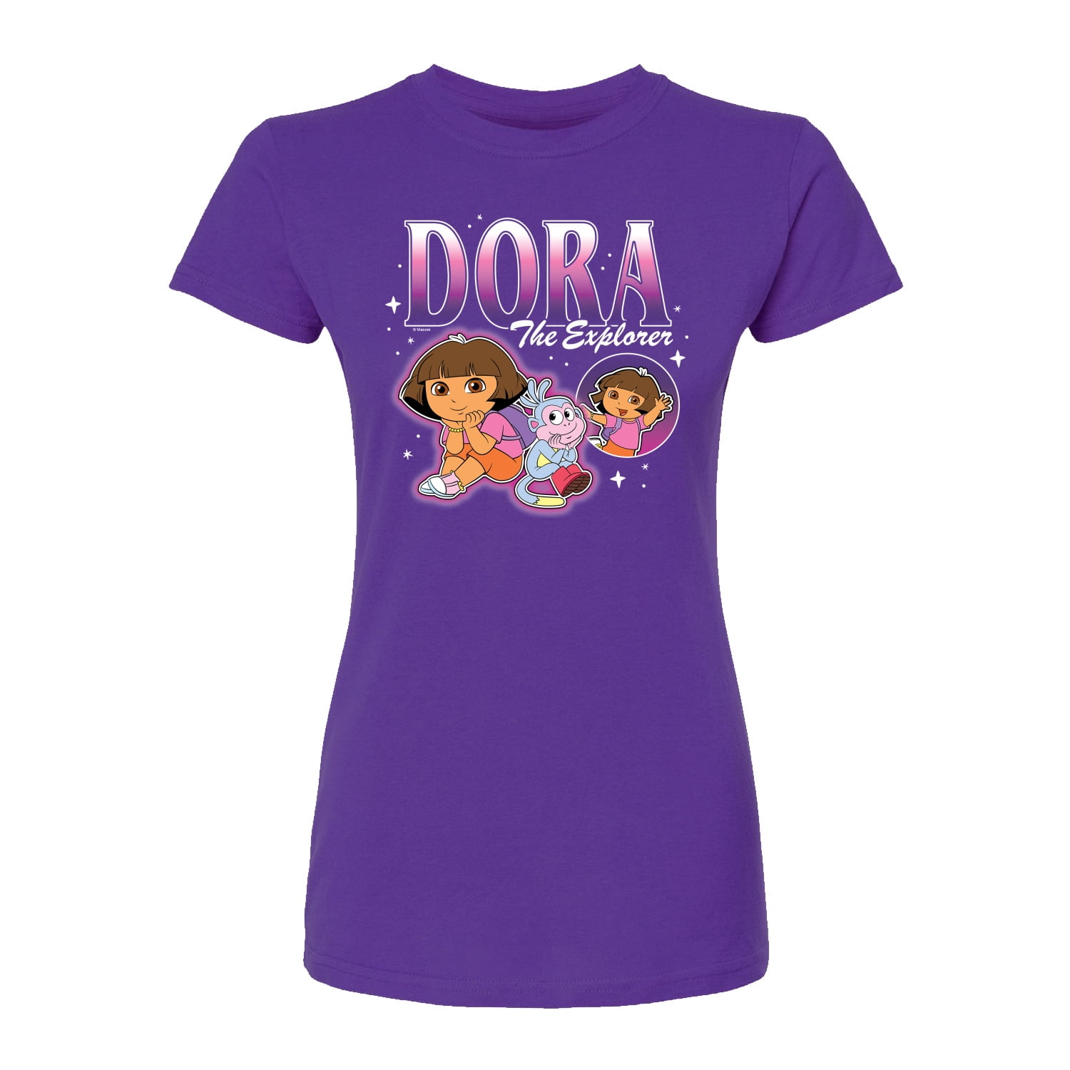 Dora The Explorer - Bootleg - Juniors Fitted Graphic T-Shirt - Walmart.com