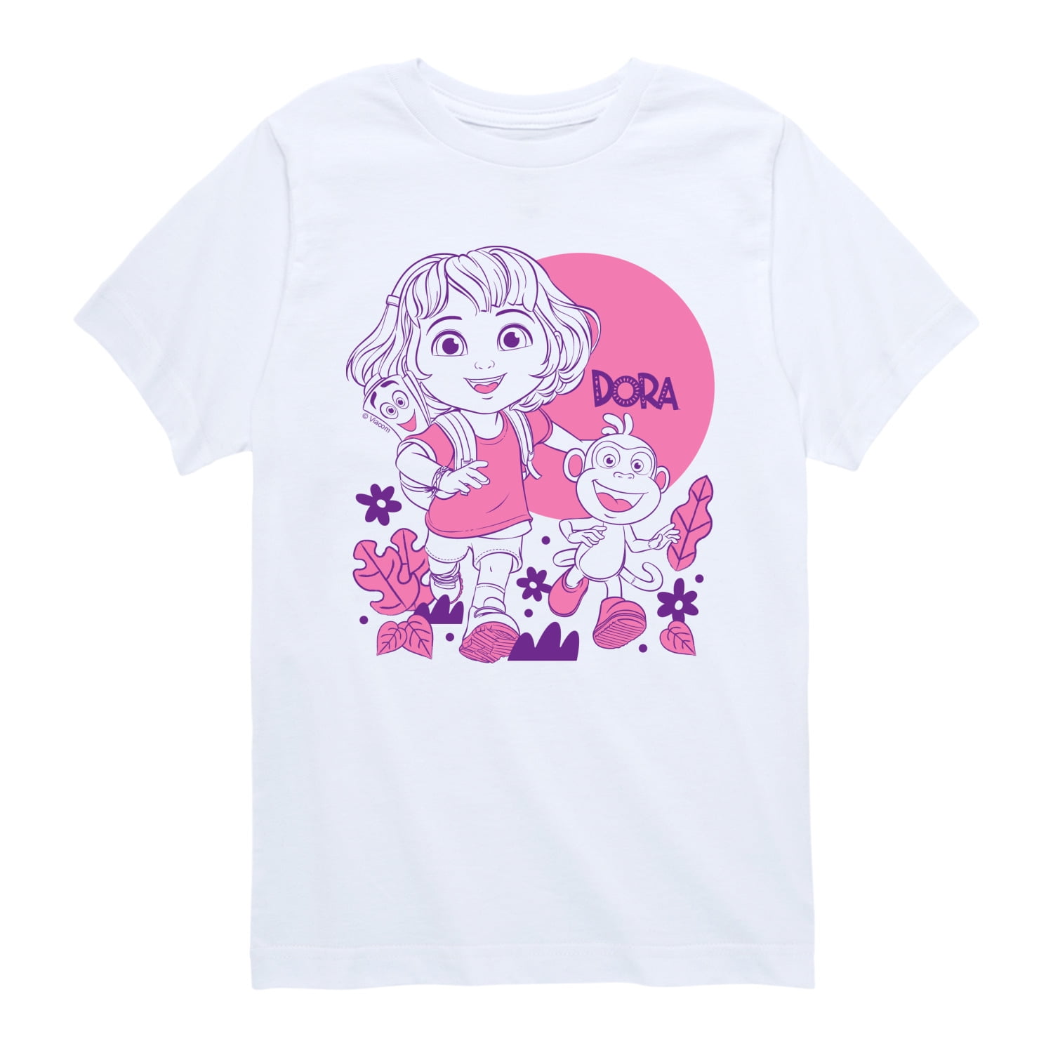 Dora The Explorer - Boots Lineart - Toddler And Youth Short Sleeve ...