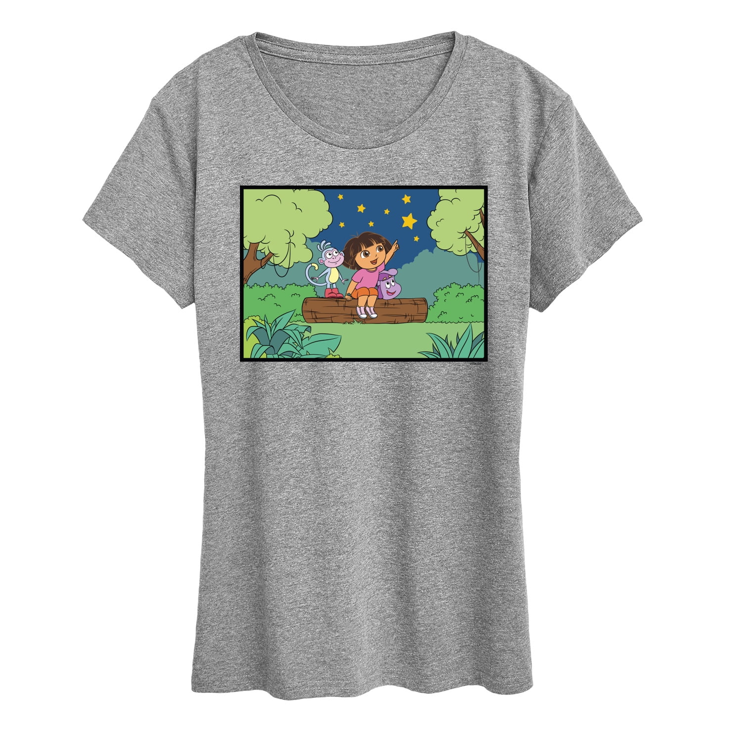 Dora The Explorer - Boots Stars - Women's Short Sleeve Graphic T-Shirt ...