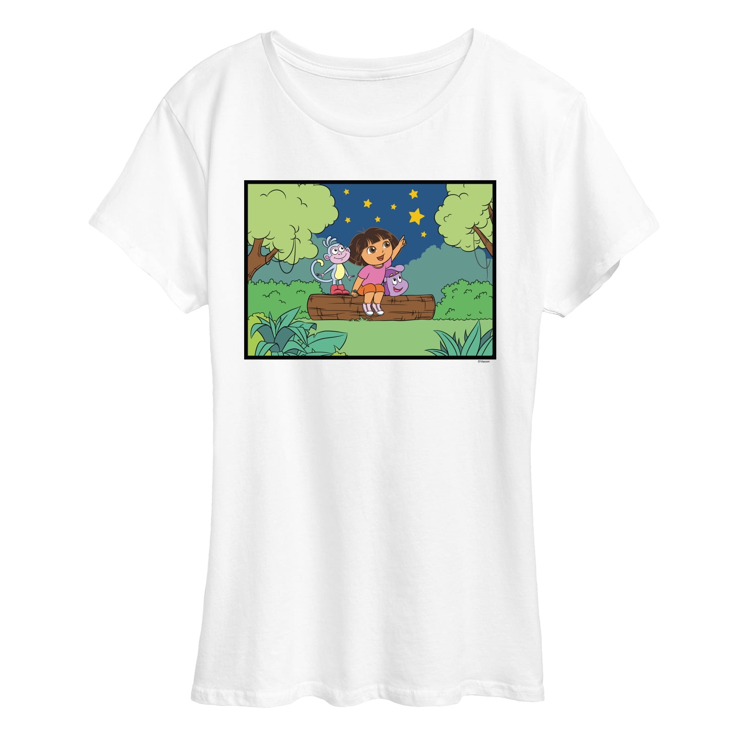 Dora The Explorer - Boots Stars - Women's Short Sleeve Graphic T-Shirt ...