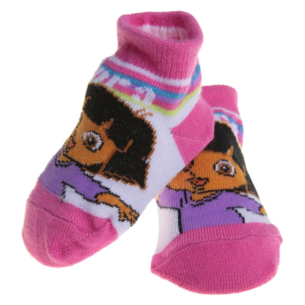 Dora The Explorer - Bright Pink Baby Socks - Walmart.com