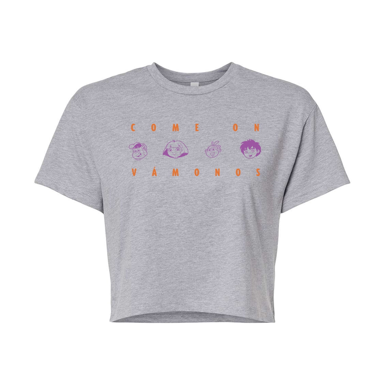 Dora The Explorer - Come On Vamonos - Juniors Cropped Graphic T-Shirt ...