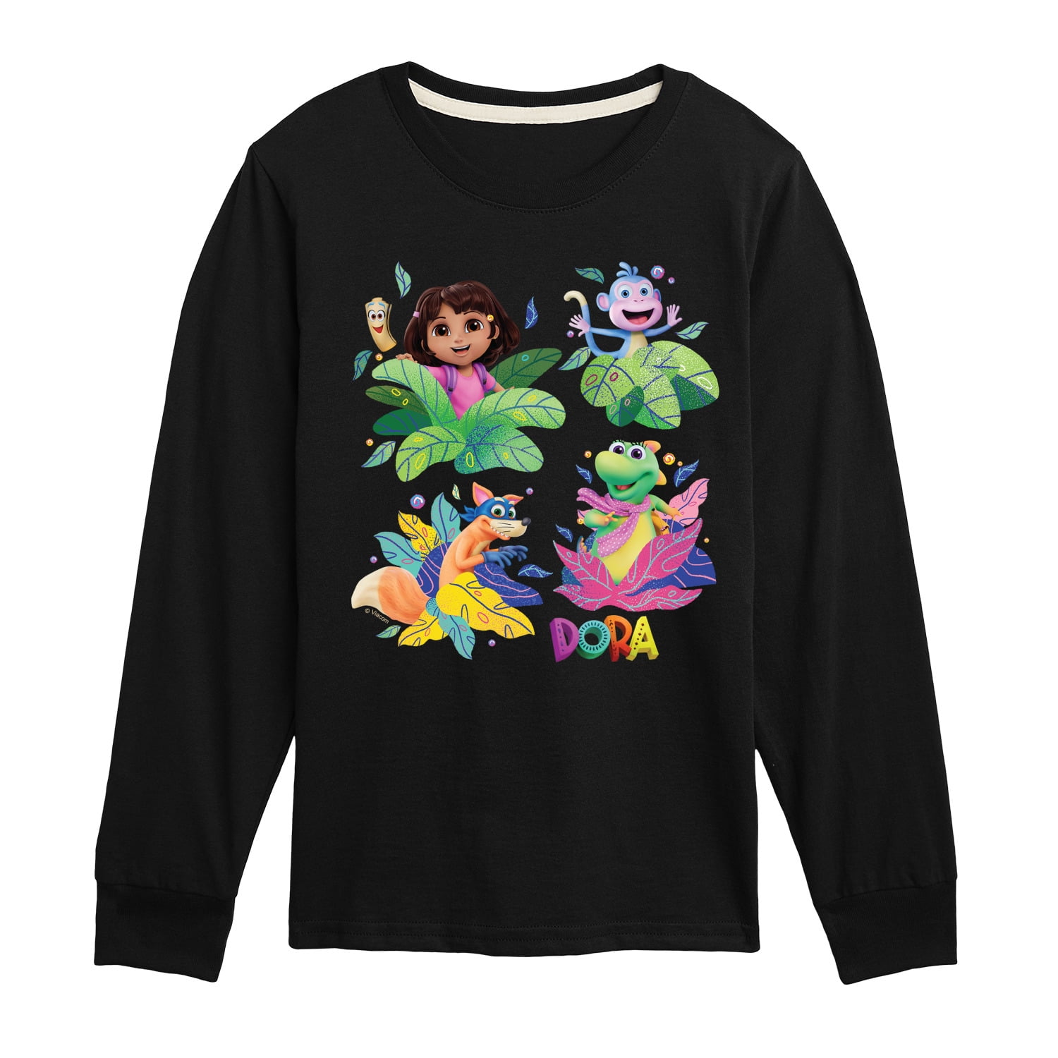 Dora The Explorer - Dora Leaves - Youth Boys Long Sleeve Graphic T ...
